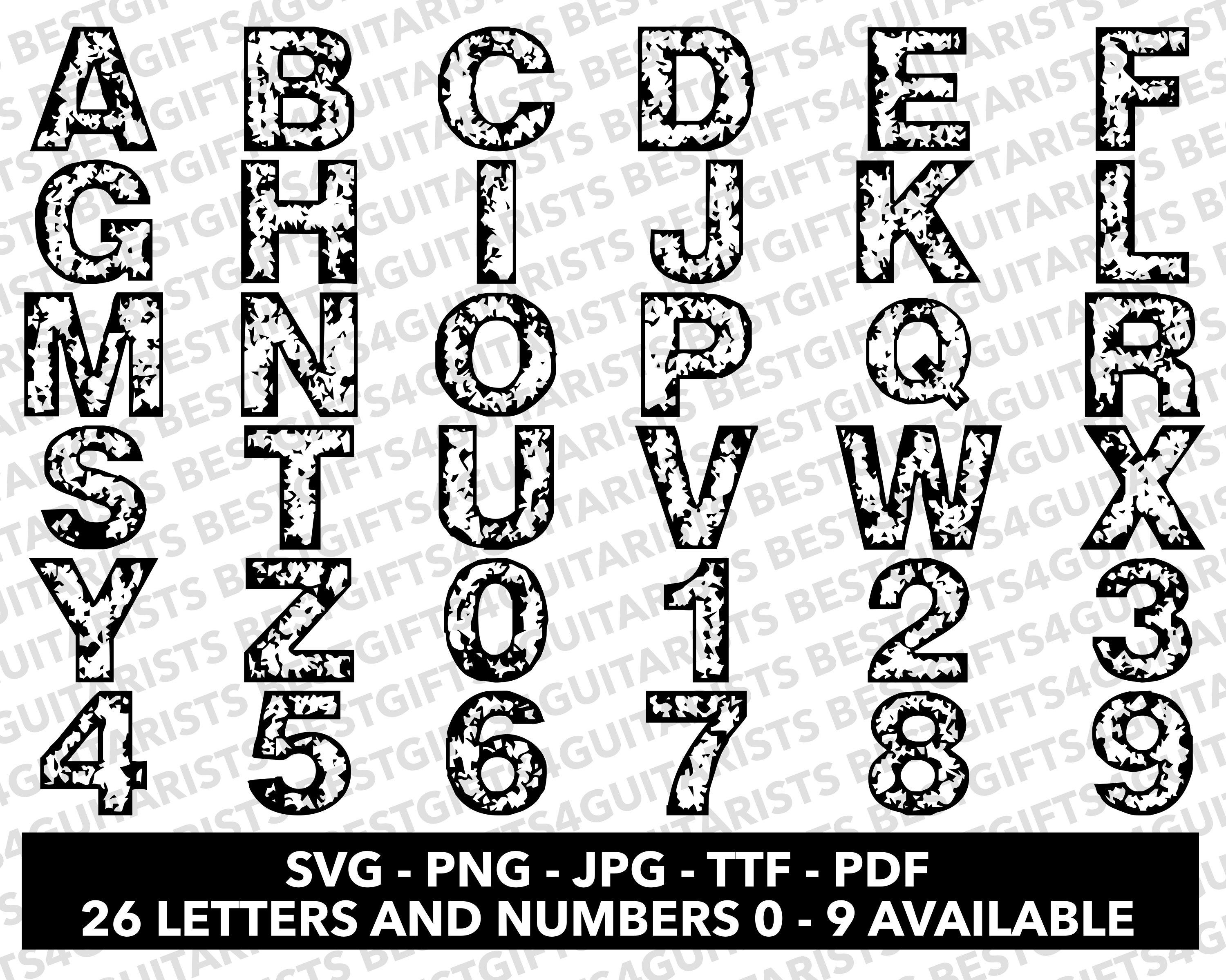 Distressed Rusted Font SVG, Distressed Font for Cricut, Distressed Font ...