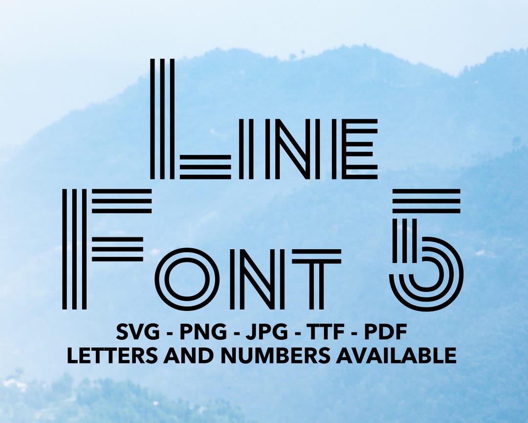 Line Font SVG, Line Font 5, Line Numbers, Distressed Letters SVG, PNG ...