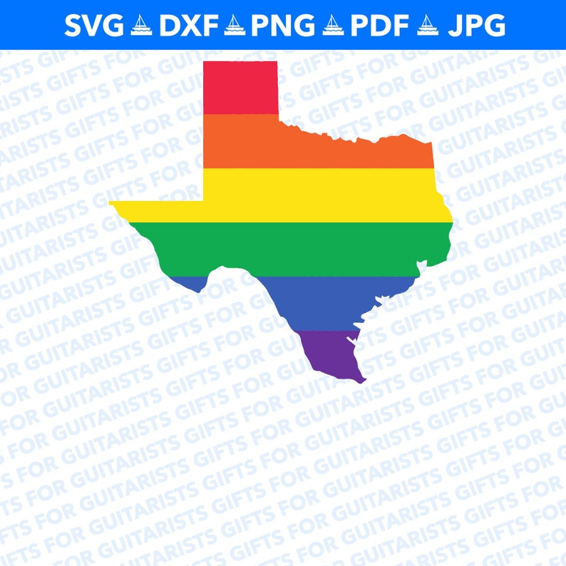 Texas State SVG Rainbow Texas State Clip Art Texas LGBTQ - Etsy