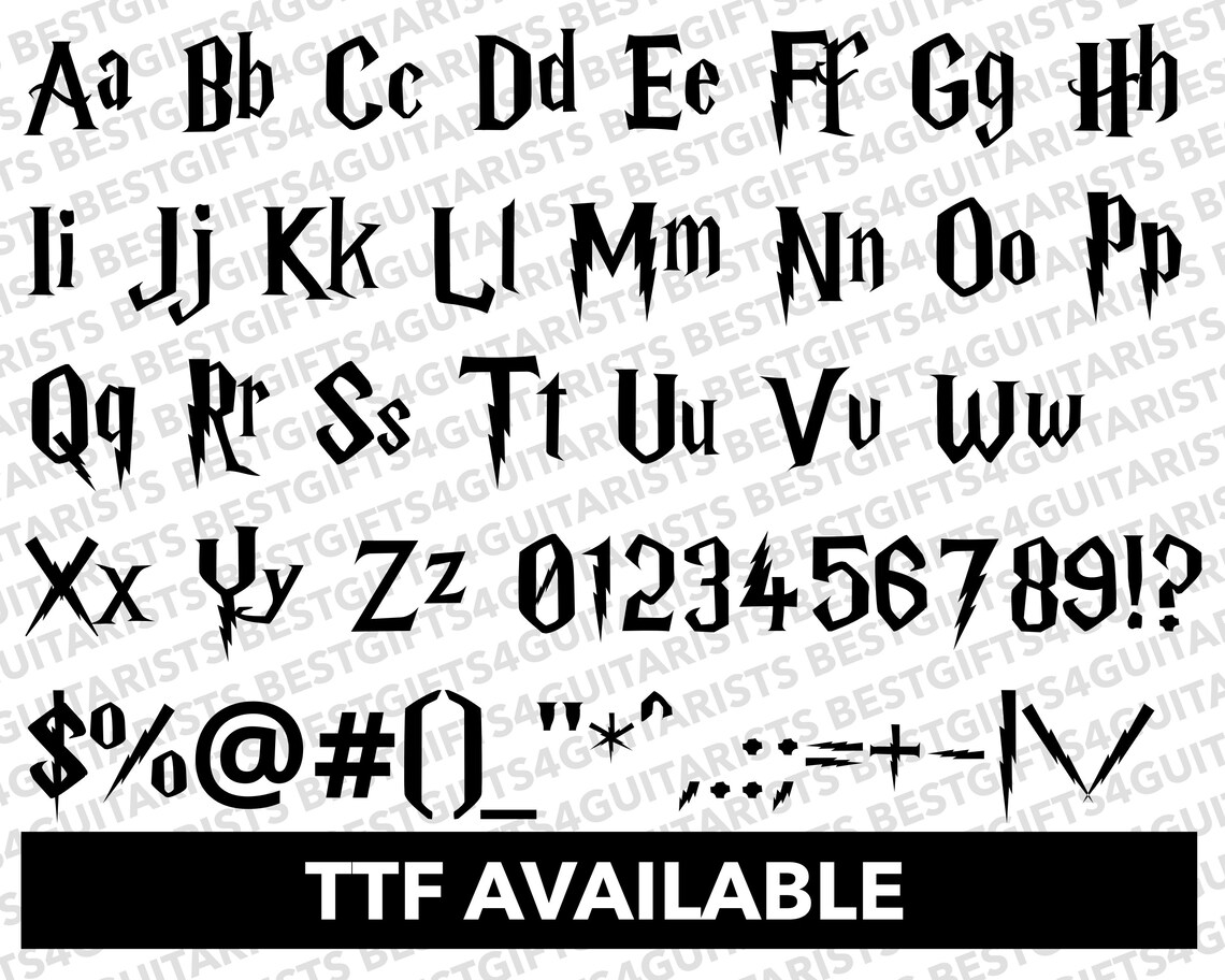 Harry Potty Wizard Font SVG, Wizard Font for Cricut, Harry Potty Font ...
