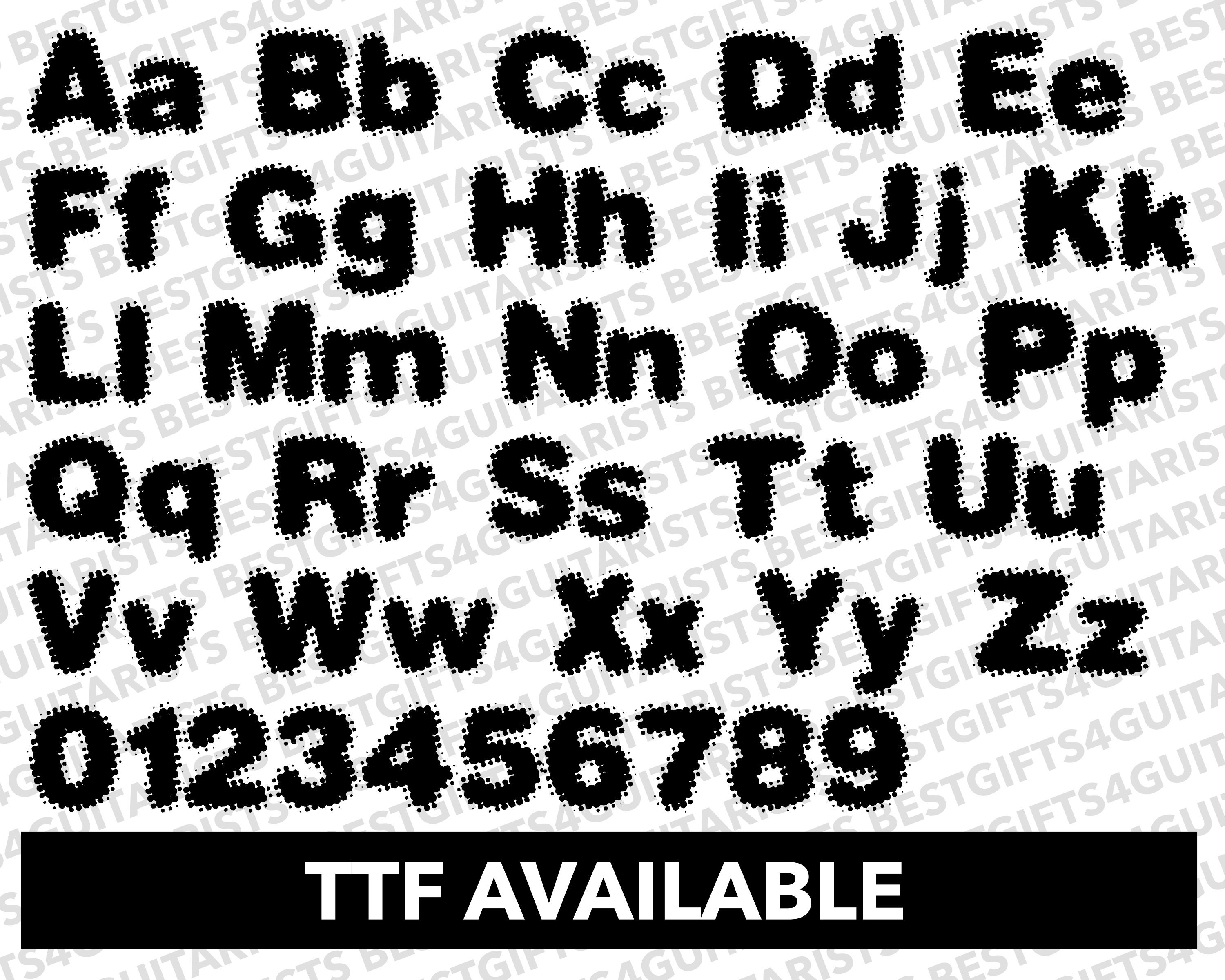 Distressed Dots Font SVG, Distressed Font for Cricut, Distressed Font ...