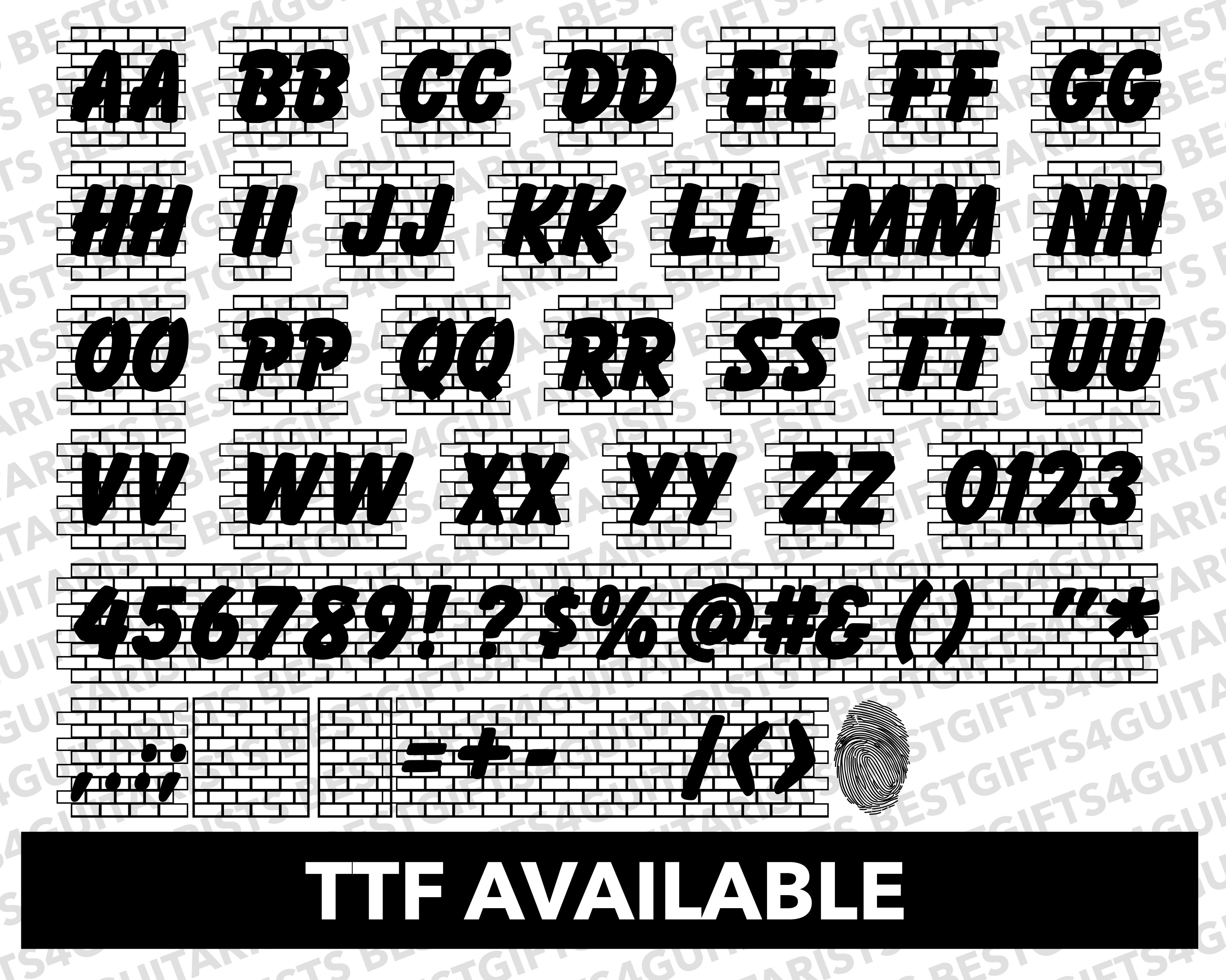 Brick Font SVG, Brick Font for Canva, Brick Font SVG, PNG, Jpg, Ttf ...