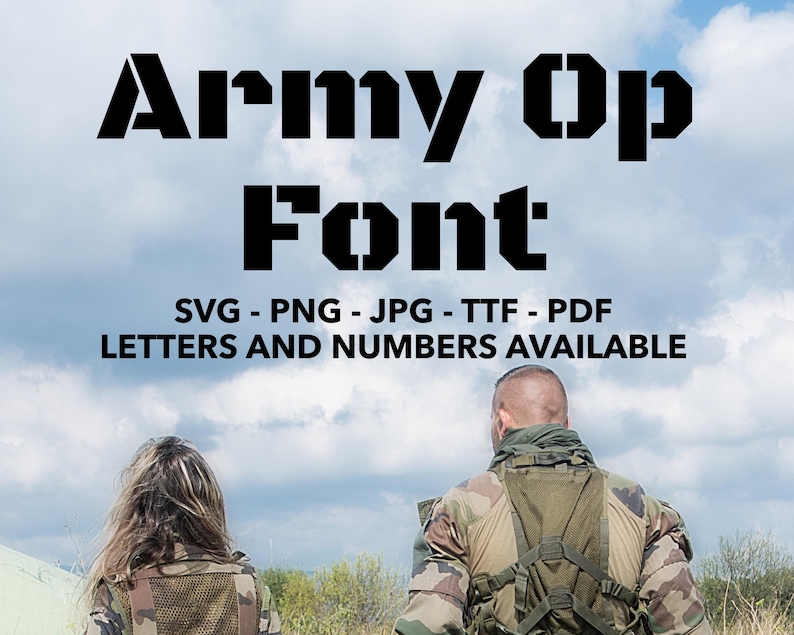 Army Font SVG, Army Font for Cricut, Army Font SVG, PNG, Jpg, Ttf, Pdf ...