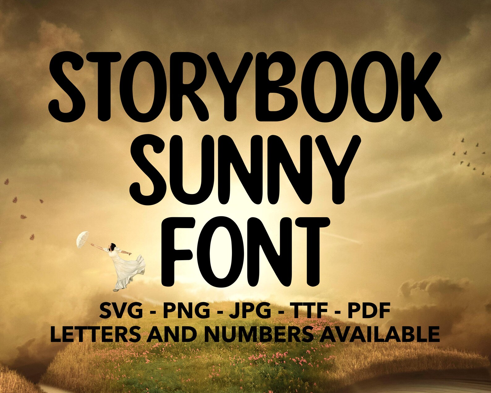 Storybook Sunny Font SVG, Storybook Font for Cricut, Storybook Font SVG, PNG, Jpg, Ttf, Pdf ...