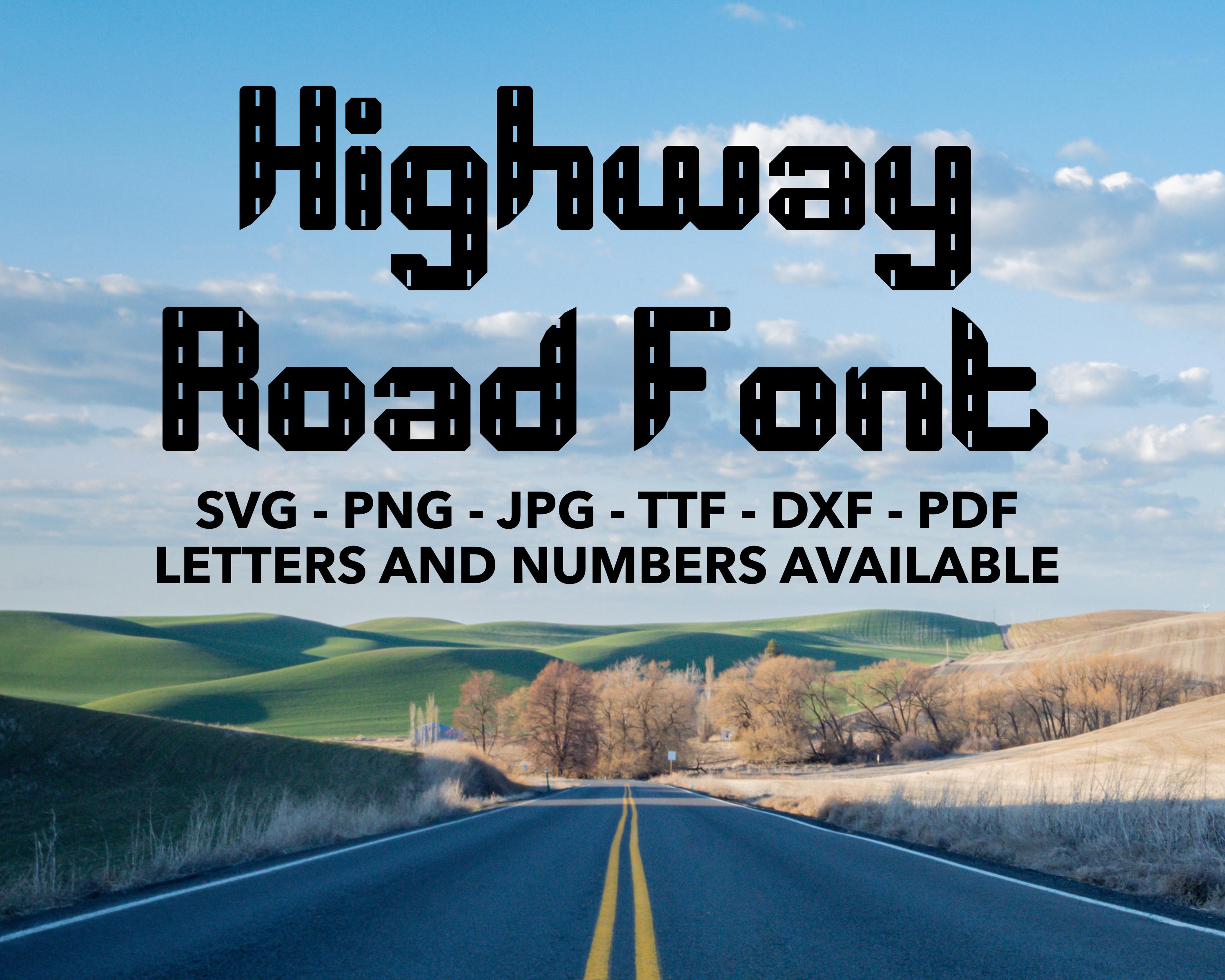 Highway Road Font SVG, Motorcycle Font PNG, Motorcross Font, Highway ...