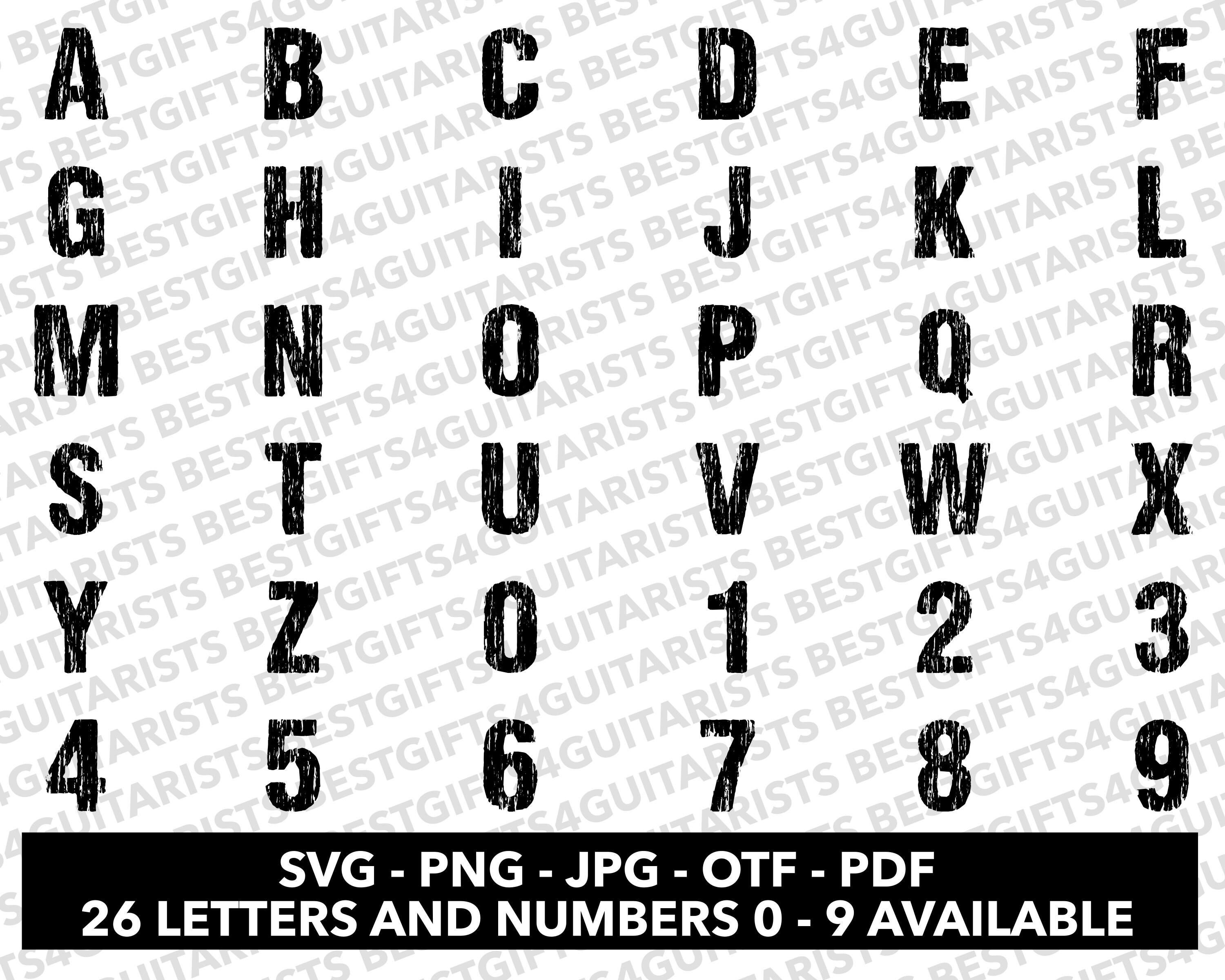 Distressed Black Font SVG, Distressed Font for Cricut, Distressed Font ...