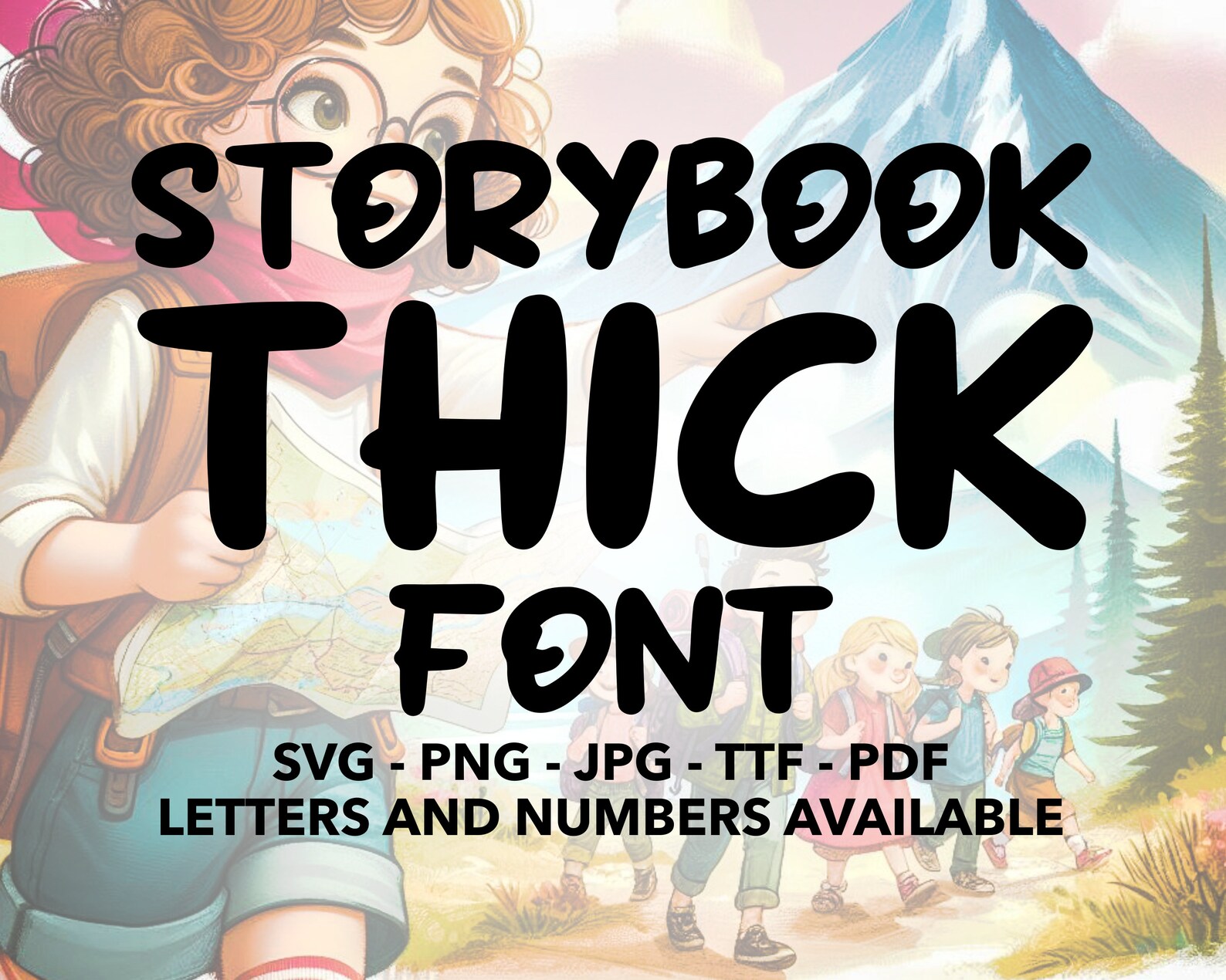 Storybook Thick Font SVG, Storybook Font for Cricut, Storybook Font SVG ...