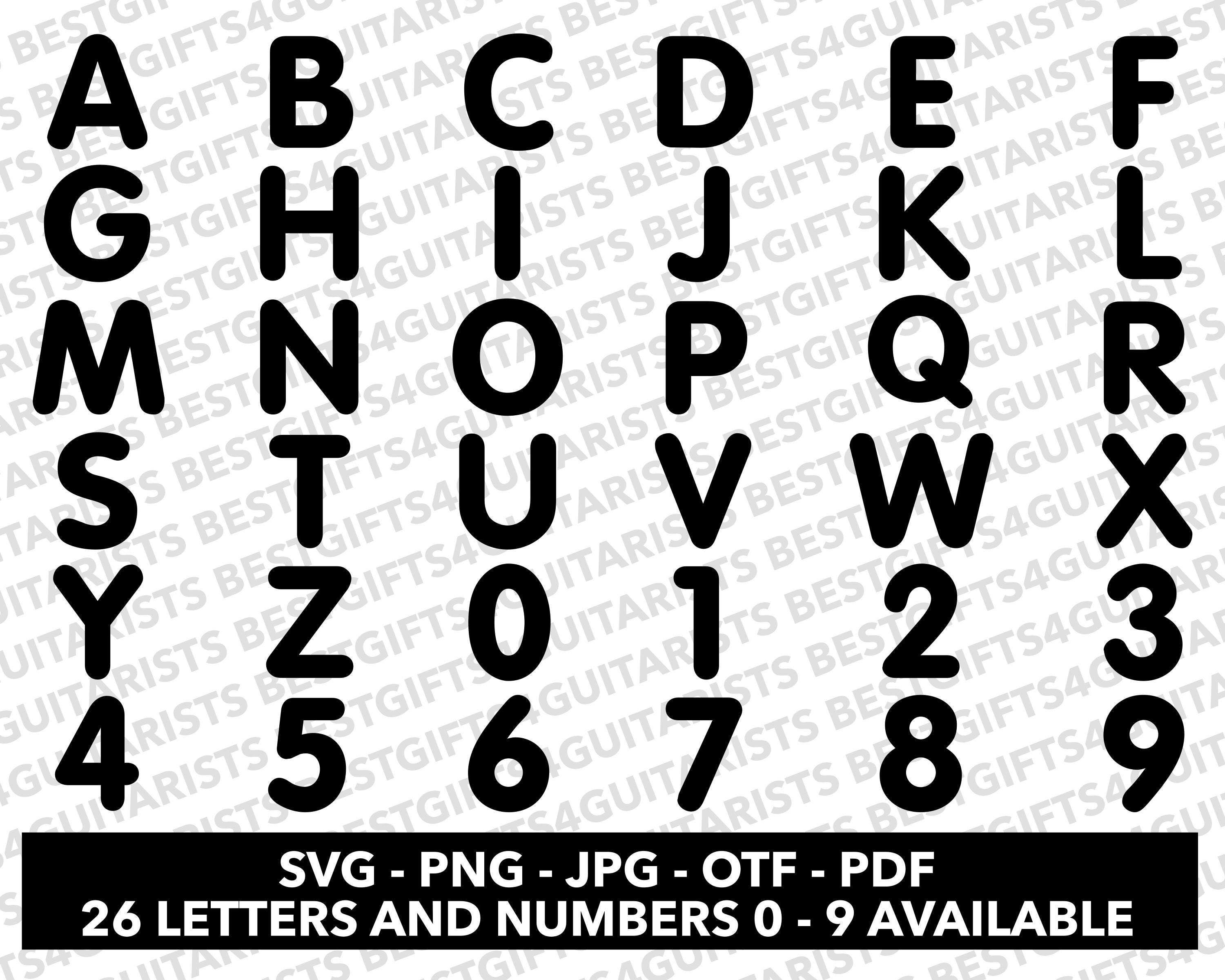 Rounded Font SVG, Round Font for Canva, Round Font SVG, PNG, Jpg, Otf ...