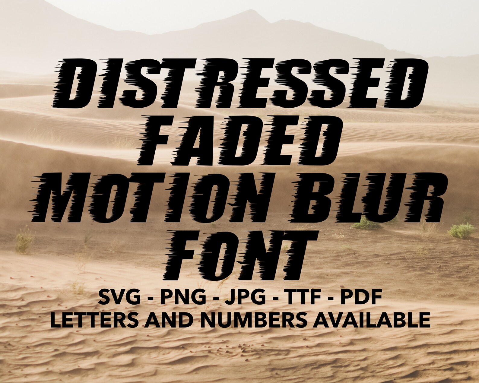 Distressed Faded Motion Blur Font SVG, Motion Blur Font for Cricut ...