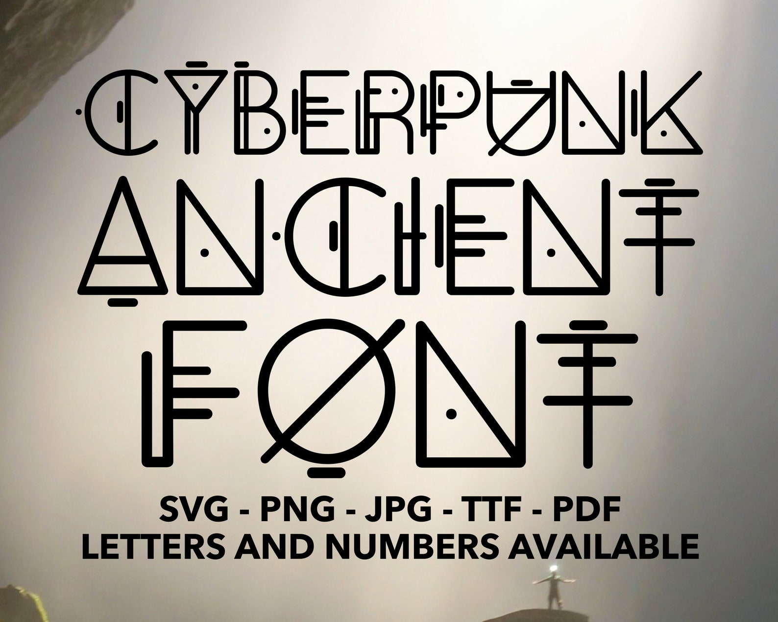 Cyberpunk Ancient Font SVG, Cyberpunk Font for Cricut, Cyberpunk Font ...