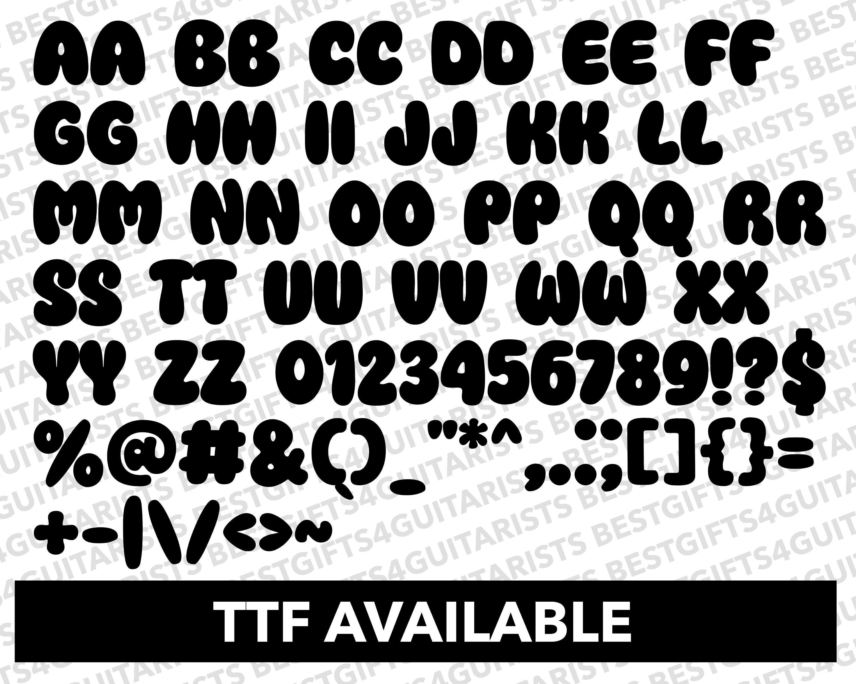 Round Bubble Font SVG, Bubble Font for Cricut, Bubble Font SVG, PNG ...