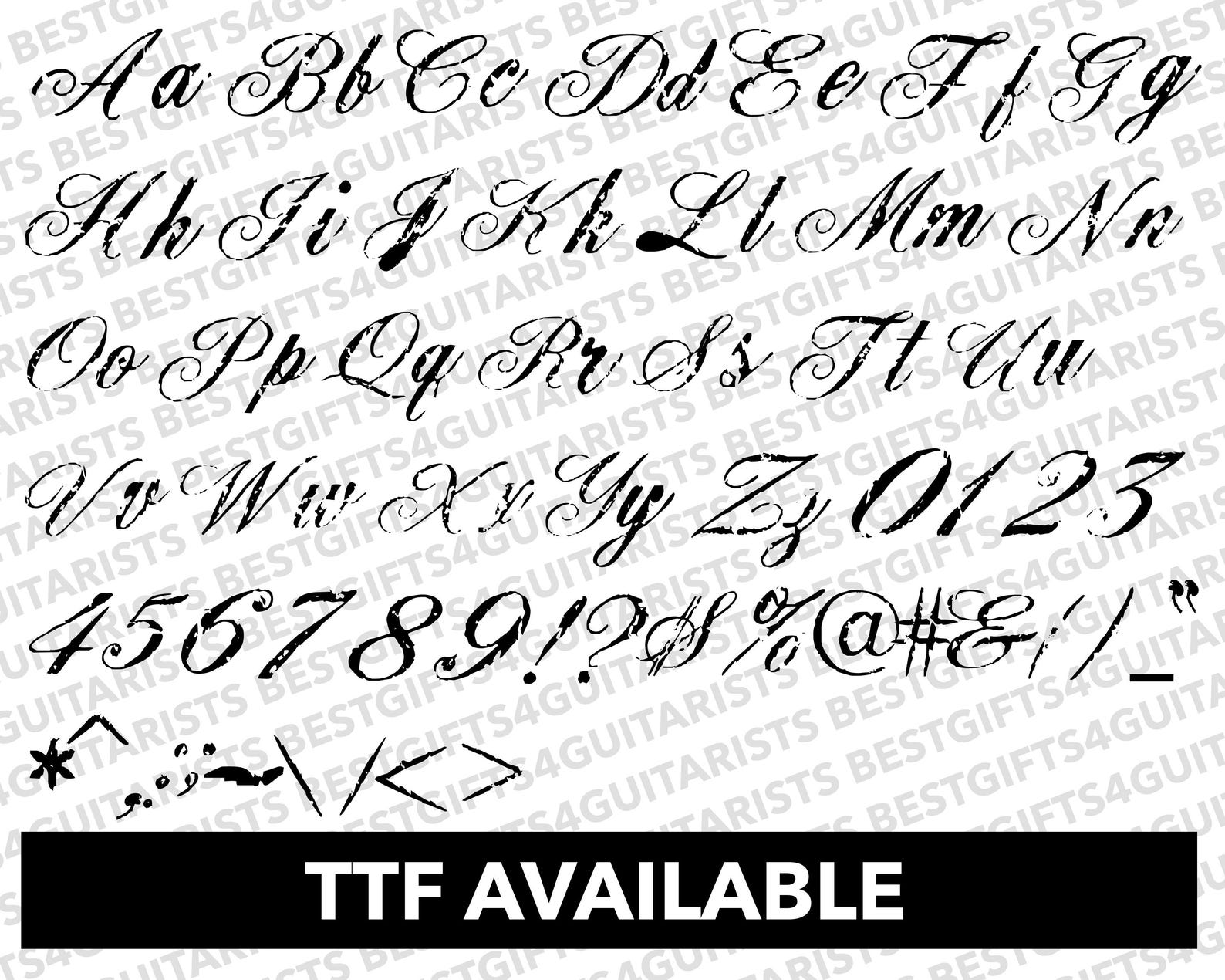 Distressed Script Font SVG, Script Font for Cricut, Script Font SVG ...