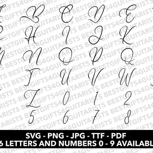 Single Fancy Line Font SVG, Line Letters, Line Numbers, Calligraphy ...