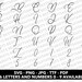 Single Fancy Line Font SVG, Line Letters, Line Numbers, Calligraphy ...