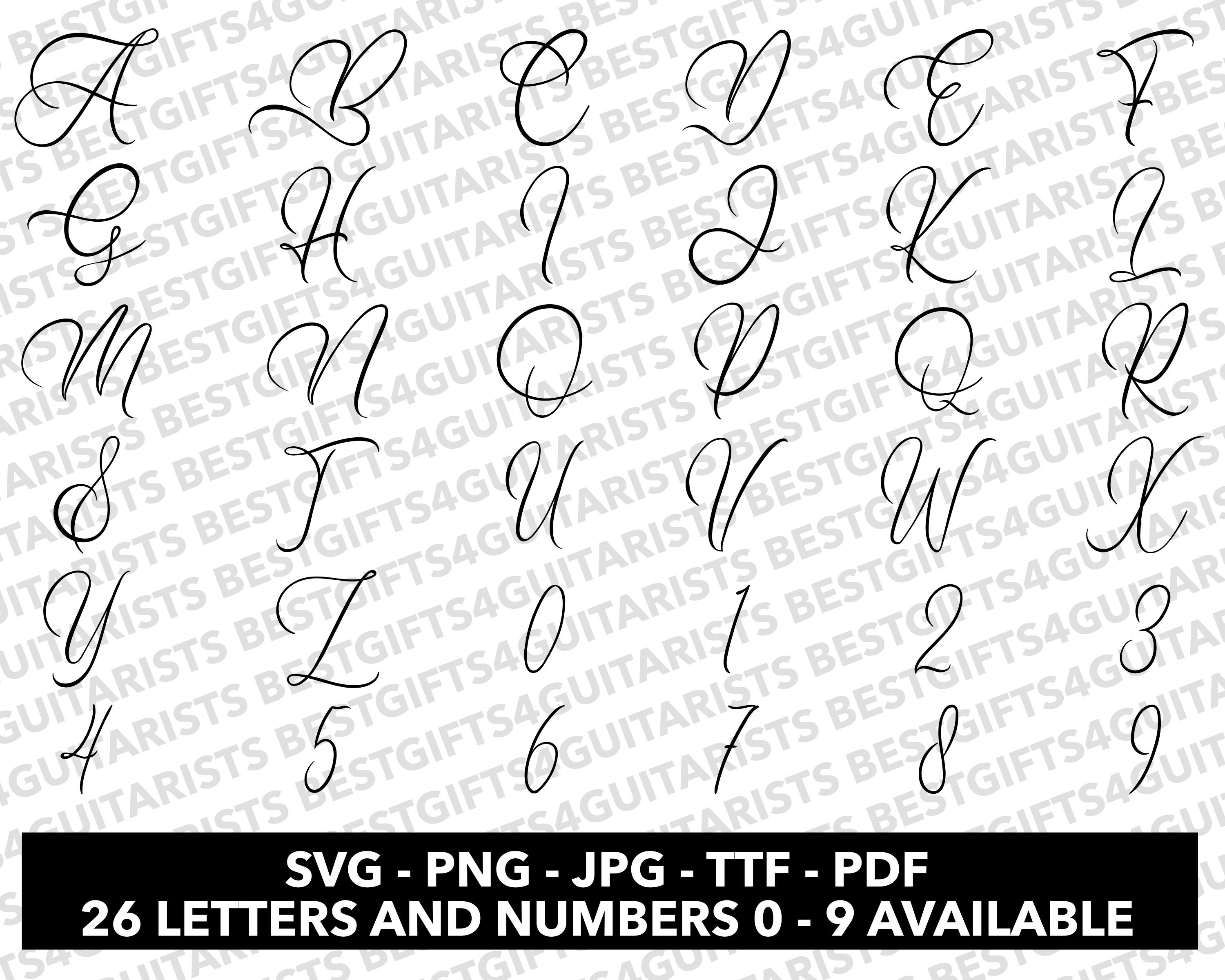 Single Fancy Line Font SVG, Line Letters, Line Numbers, Calligraphy ...
