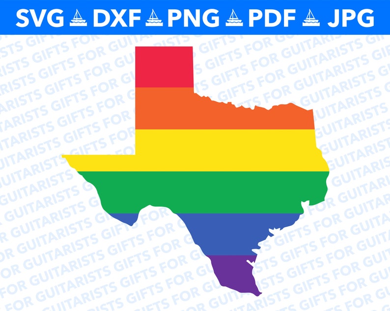 Texas State SVG Rainbow - Texas State Clip Art - Texas LGBTQ Cricut Cut ...