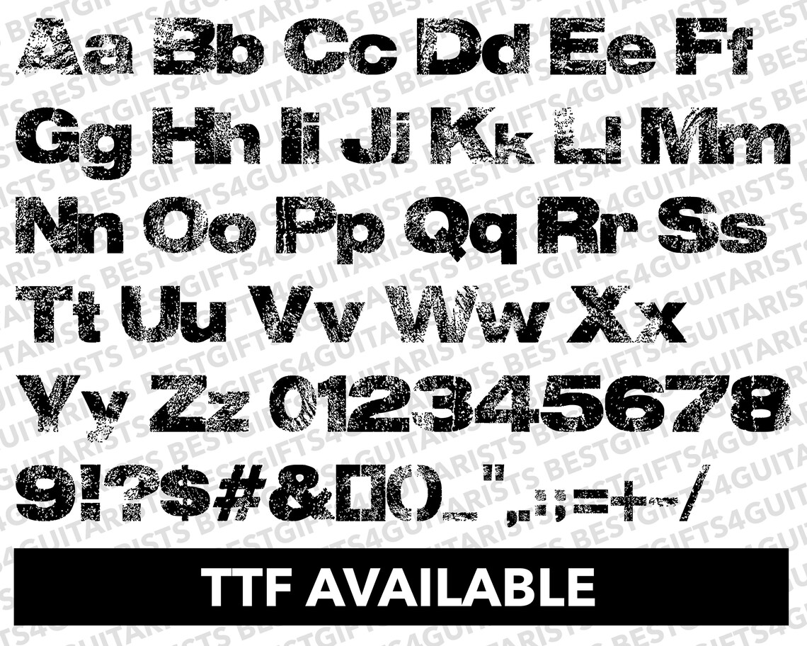 Distressed Faded Wall Font SVG, Distressed Font for Cricut, Distressed ...