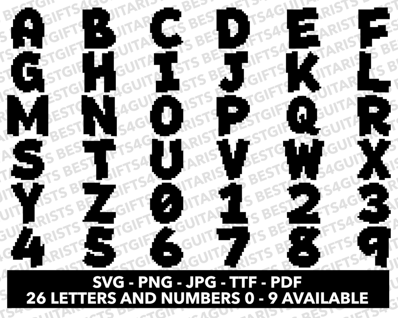 Gamer Font SVG, Pixel Font for Cricut, Pixel Font SVG, PNG, Jpg, Ttf ...