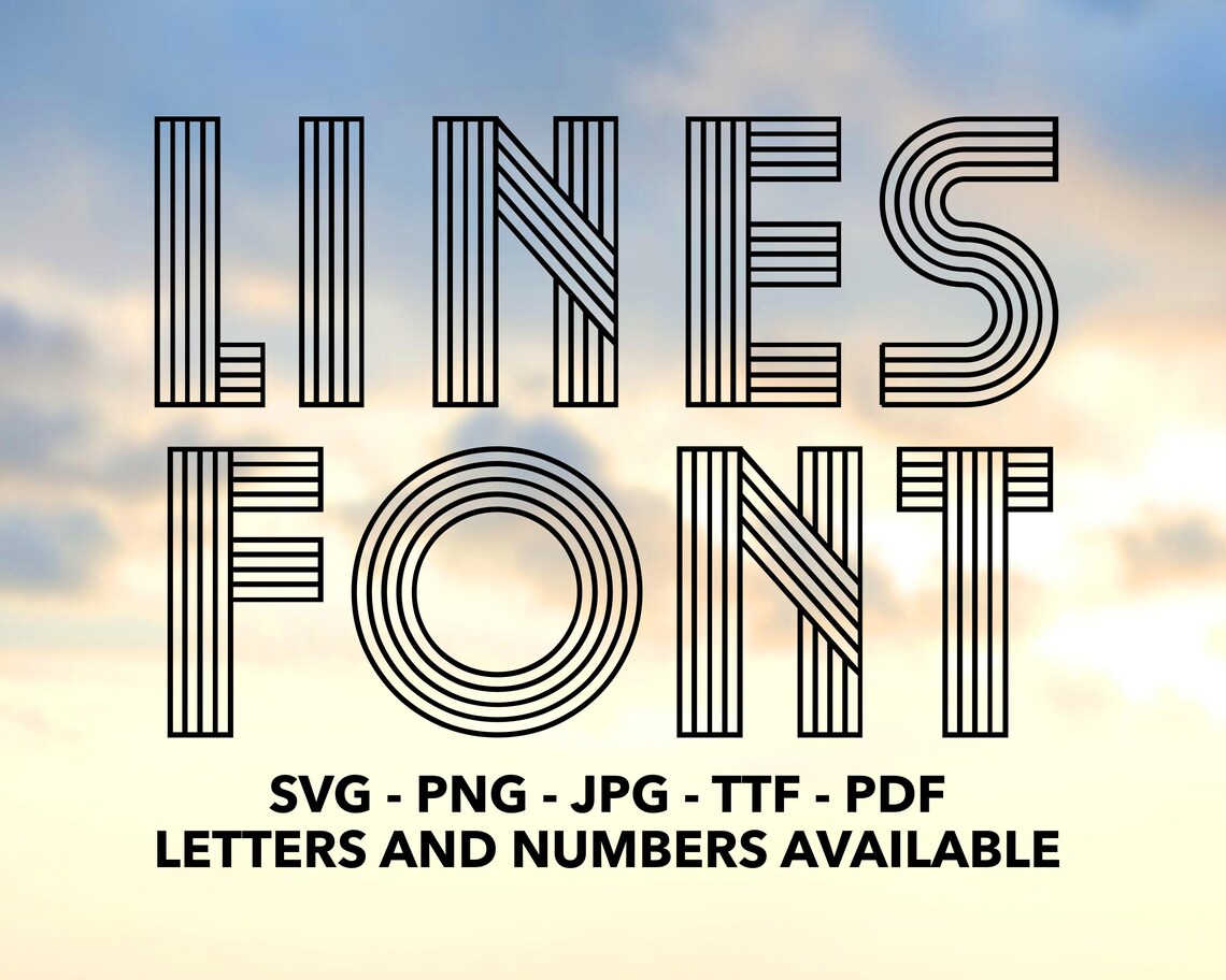 Lines Font SVG, Line Font TTF, Line Letters Svg, Png, Jpg, Ttf, Pdf ...