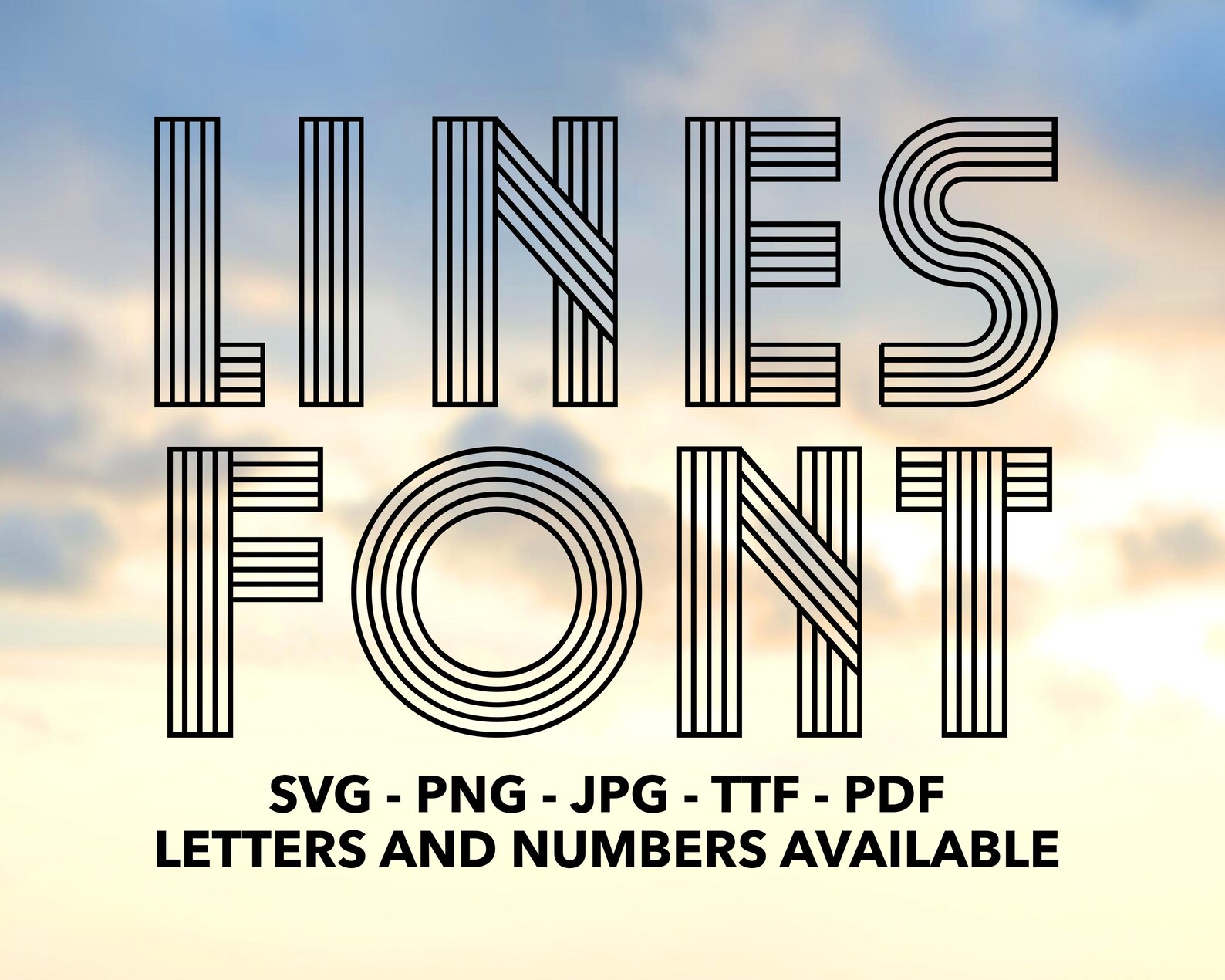 Lines Font SVG, Line Font TTF, Line Letters Svg, Png, Jpg, Ttf, Pdf ...