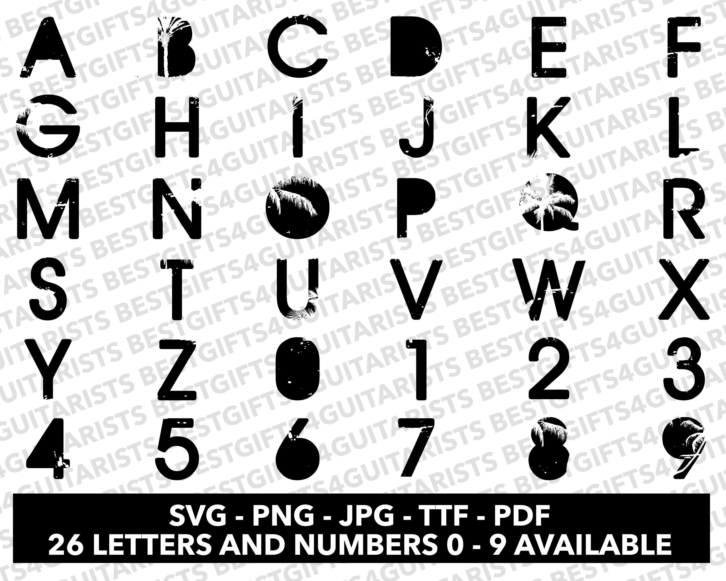 Palm Tree Font SVG, Palm Tree Font for Canva, Palm Tree Font SVG, PNG ...