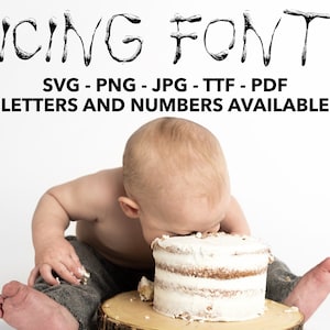 Icing Font SVG, Icing Font for Cricut, Icing Font SVG, PNG, Jpg, Ttf ...