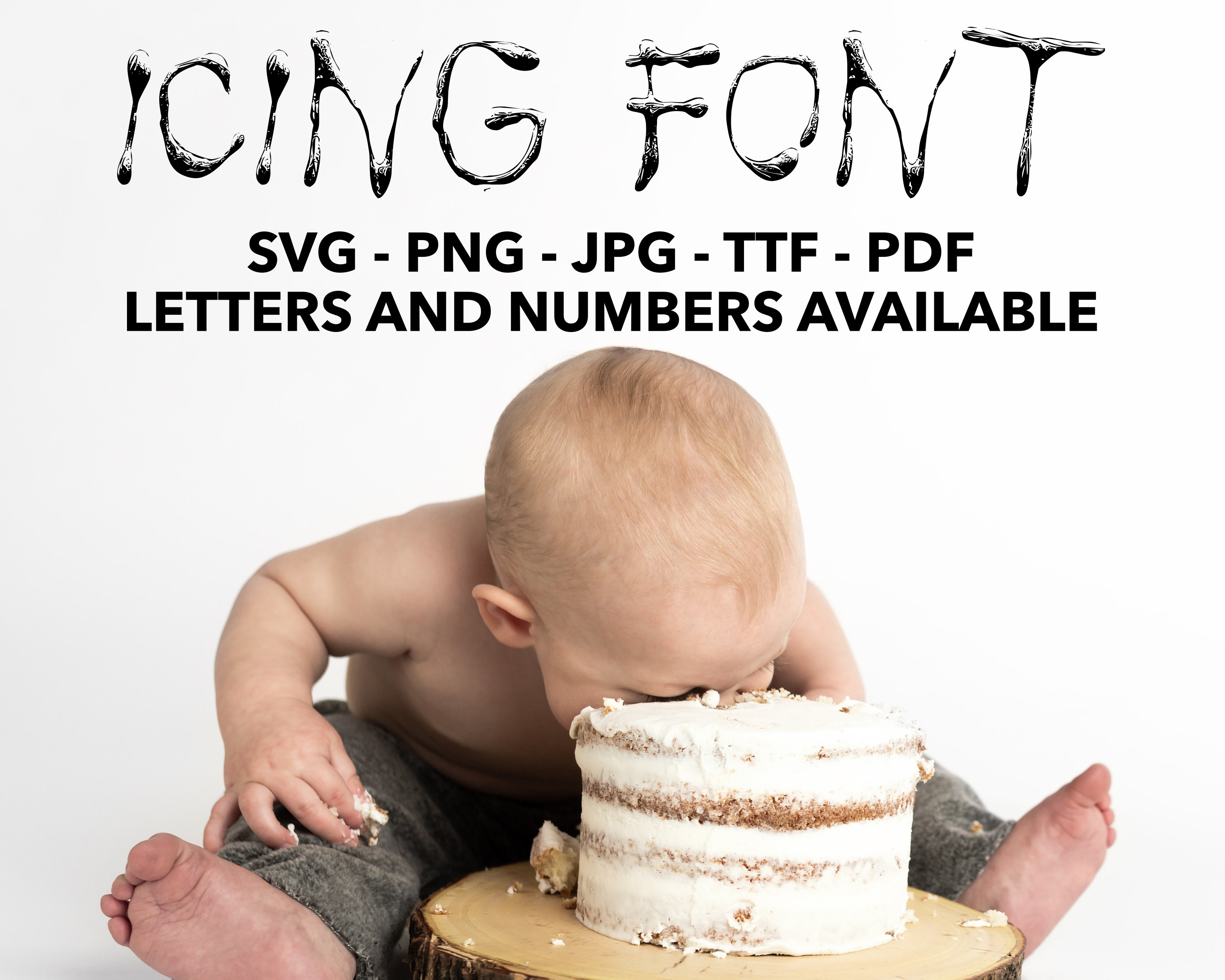 Icing Font SVG, Icing Font for Cricut, Icing Font SVG, PNG, Jpg, Ttf ...