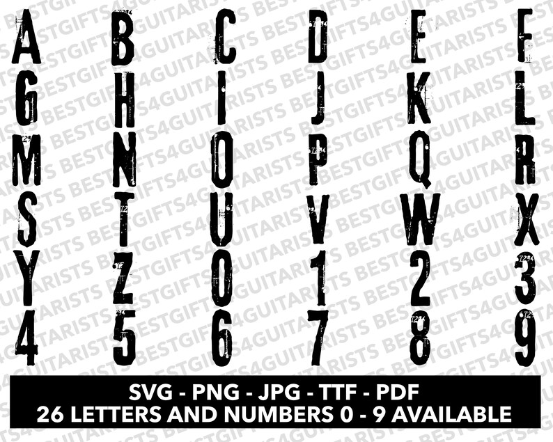 Distressed Punk Font SVG, Distressed Font for Cricut, Distressed Font ...