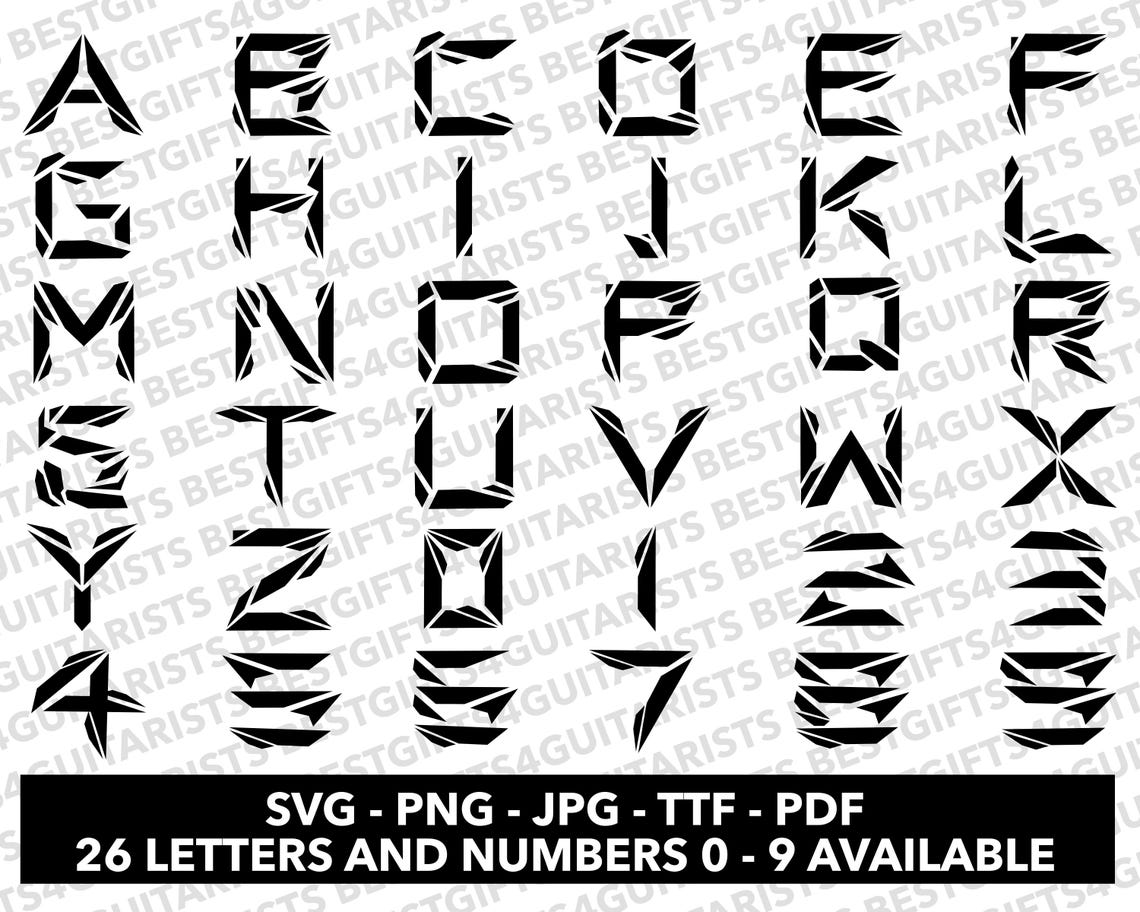 Cracked Font SVG, Cracked Font for Cricut, Mirror Font SVG, PNG, Jpg ...