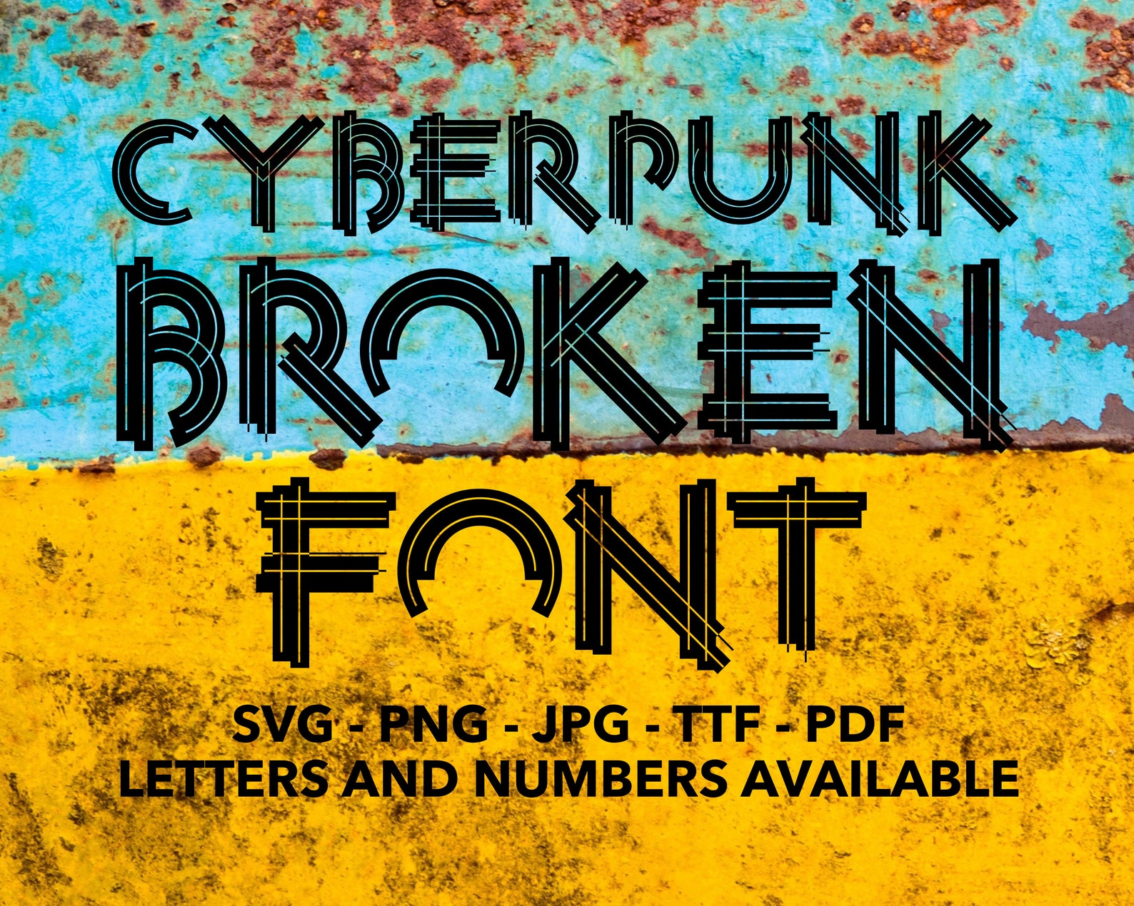 Cyberpunk Broken Font SVG, Cyberpunk Font for Cricut, Cyberpunk Font ...