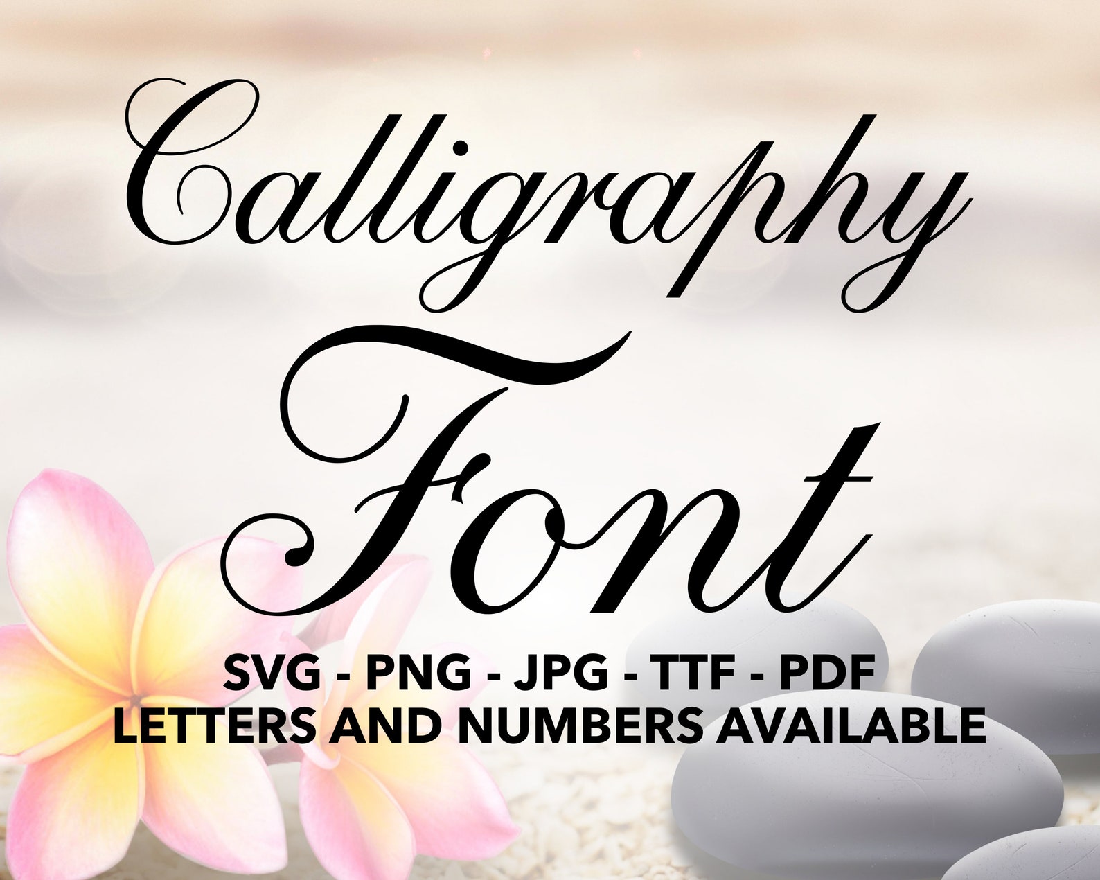 Calligraphy Font SVG, Calligraphy Letters, Wedding Numbers, Calligraphy ...