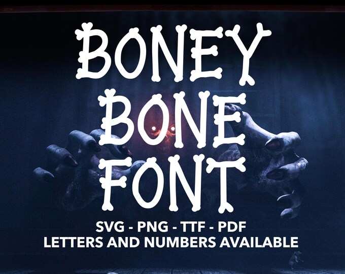 Bone Font SVG, PNG, DXF - Etsy Canada