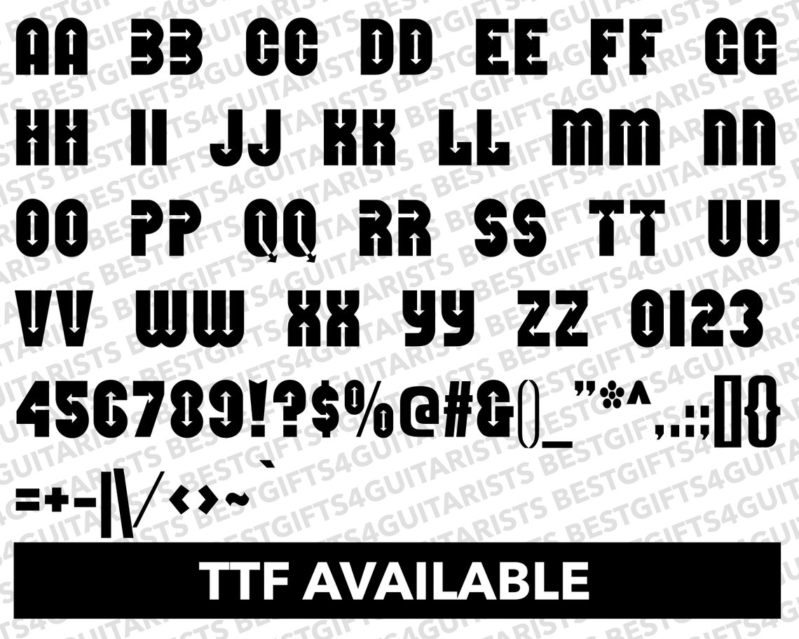 Arrow Bold Font SVG, Arrow Font for Cricut, Arrow Font SVG, PNG, Jpg ...