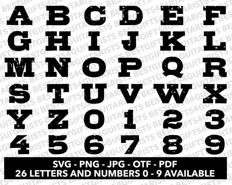 Distressed Serif Font SVG, Distressed Font OTF, Distressed Svg, Png ...