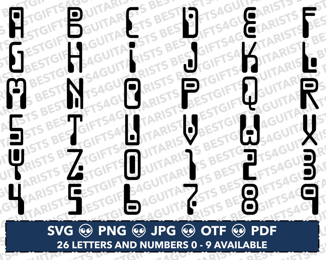 Alien Font 3 SVG, Alien Font 3 TTF, Alien Letters Svg, Png, Jpg, Ttf ...