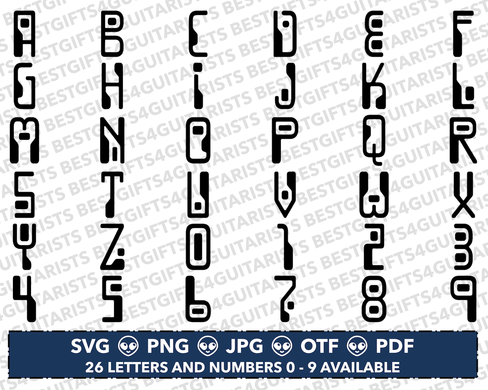 Alien Font 3 SVG, Alien Font 3 TTF, Alien Letters Svg, Png, Jpg, Ttf ...
