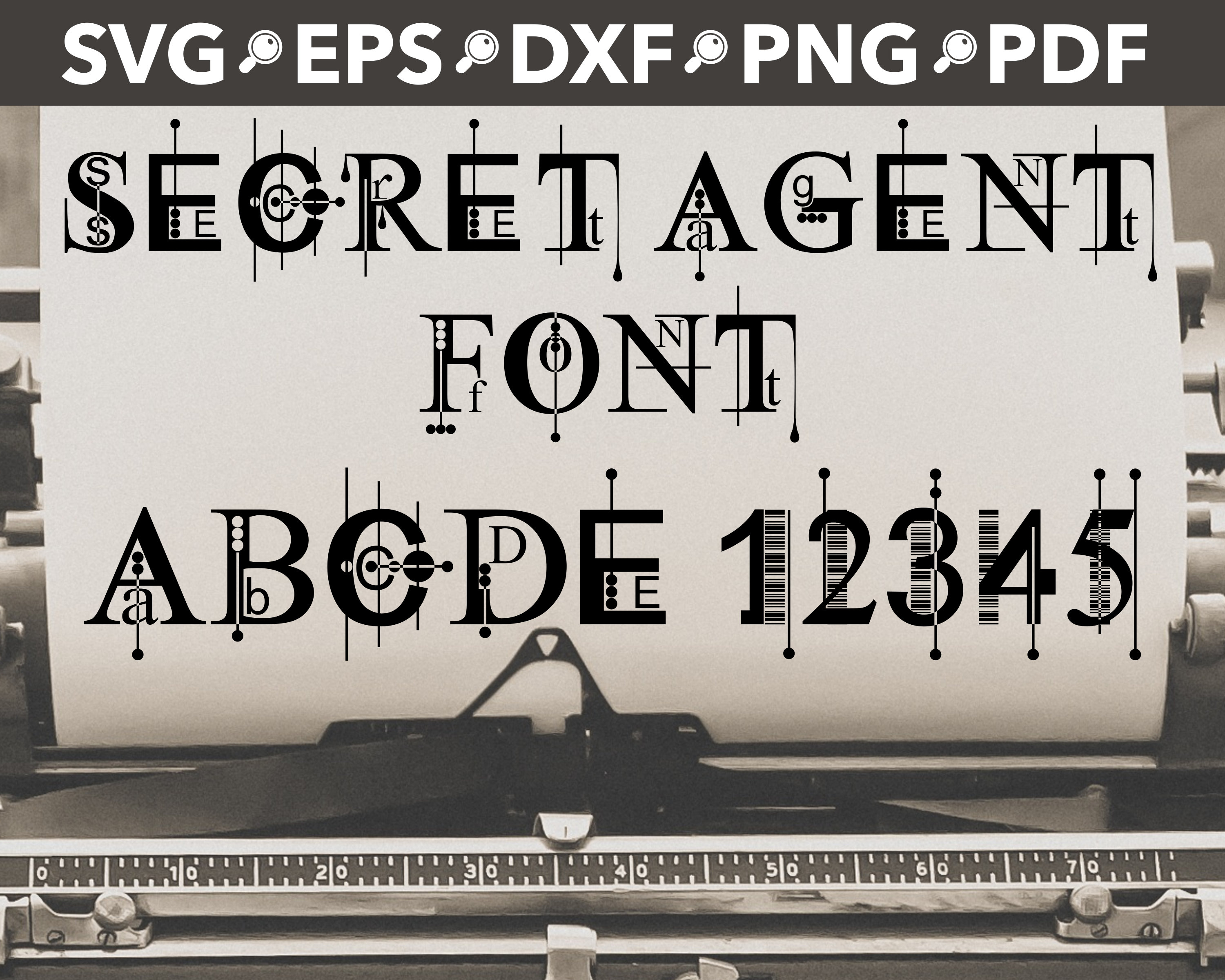 Secret Agent Font SVG Secret Agent Font Cricut File Secret Agent ...