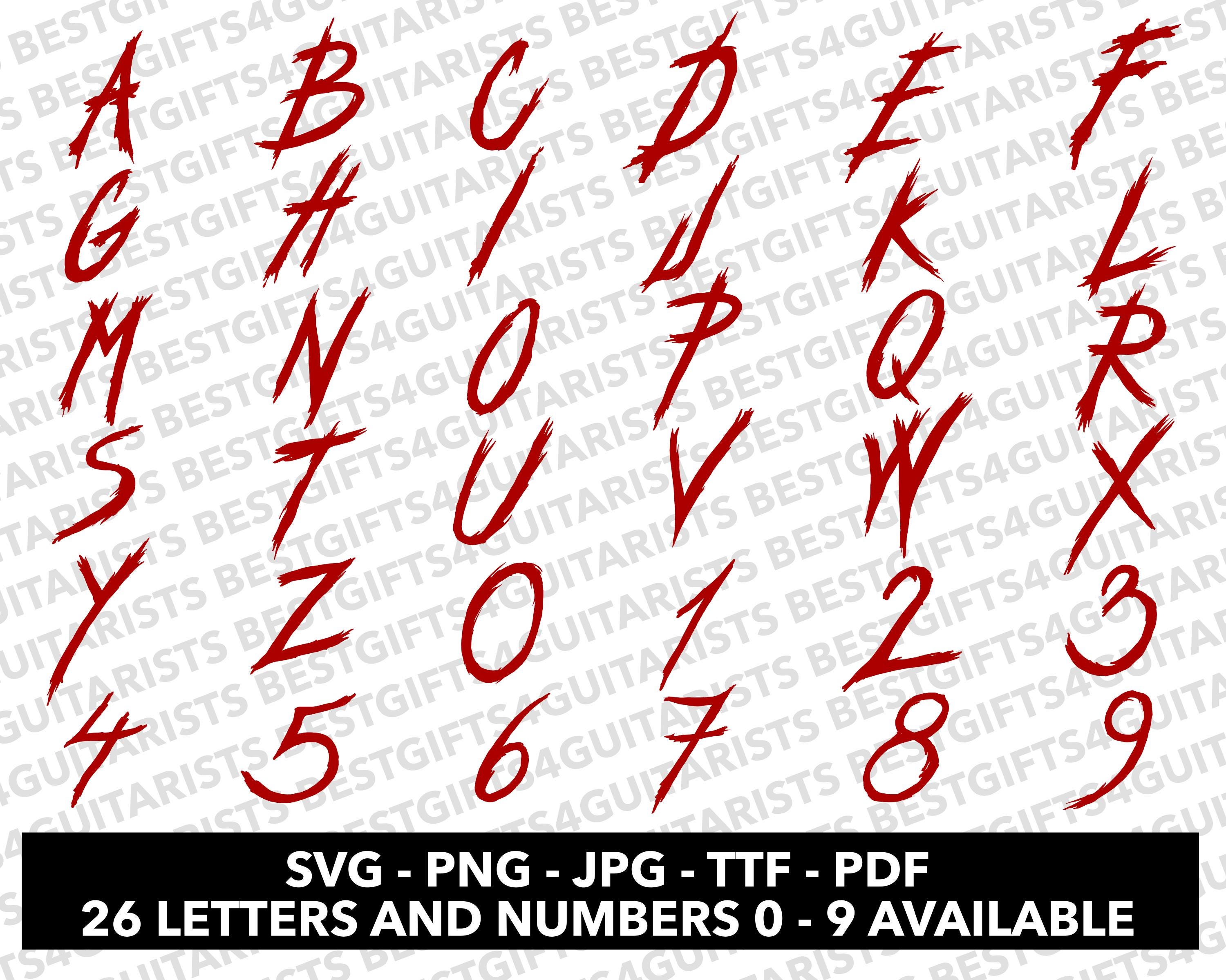 Horror Font SVG, Mystery Alphabet SVG, Horror Font for Cricut Svg, Ttf ...