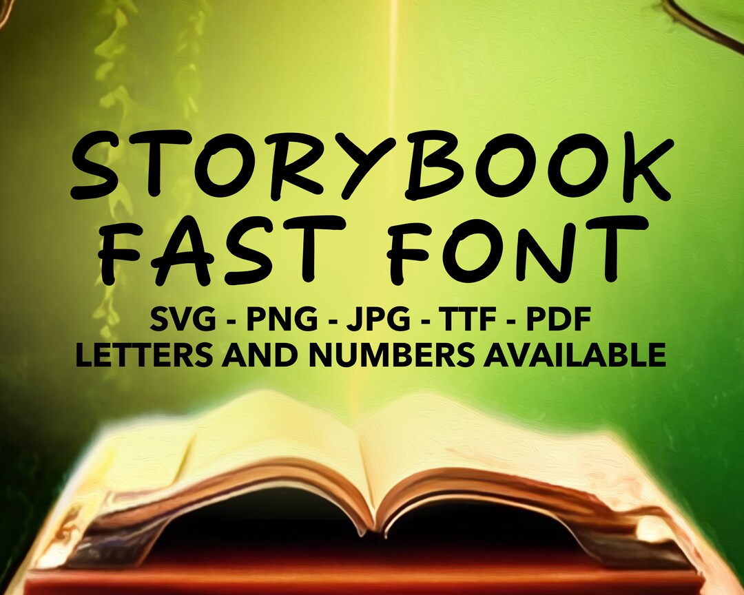 Storybook Fast Font SVG, Storybook Font for Cricut, Storybook Font SVG ...