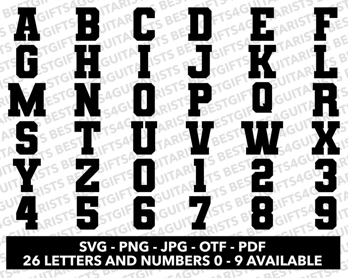 Varsity Font SVG, Varsity Letters Font, Varsity Font SVG, PNG, Jpg, Otf ...
