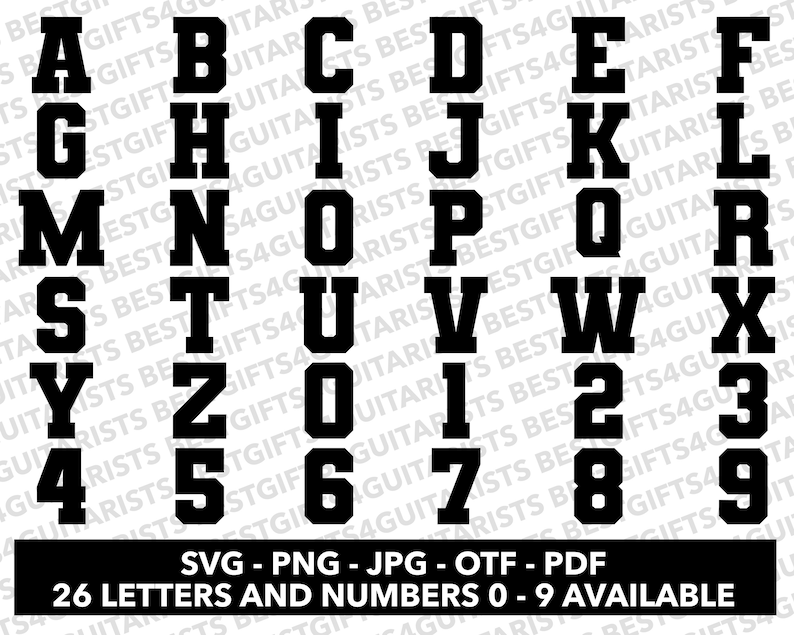 Varsity Font SVG, Varsity Letters Font, Varsity Font SVG, PNG, Jpg, Otf ...