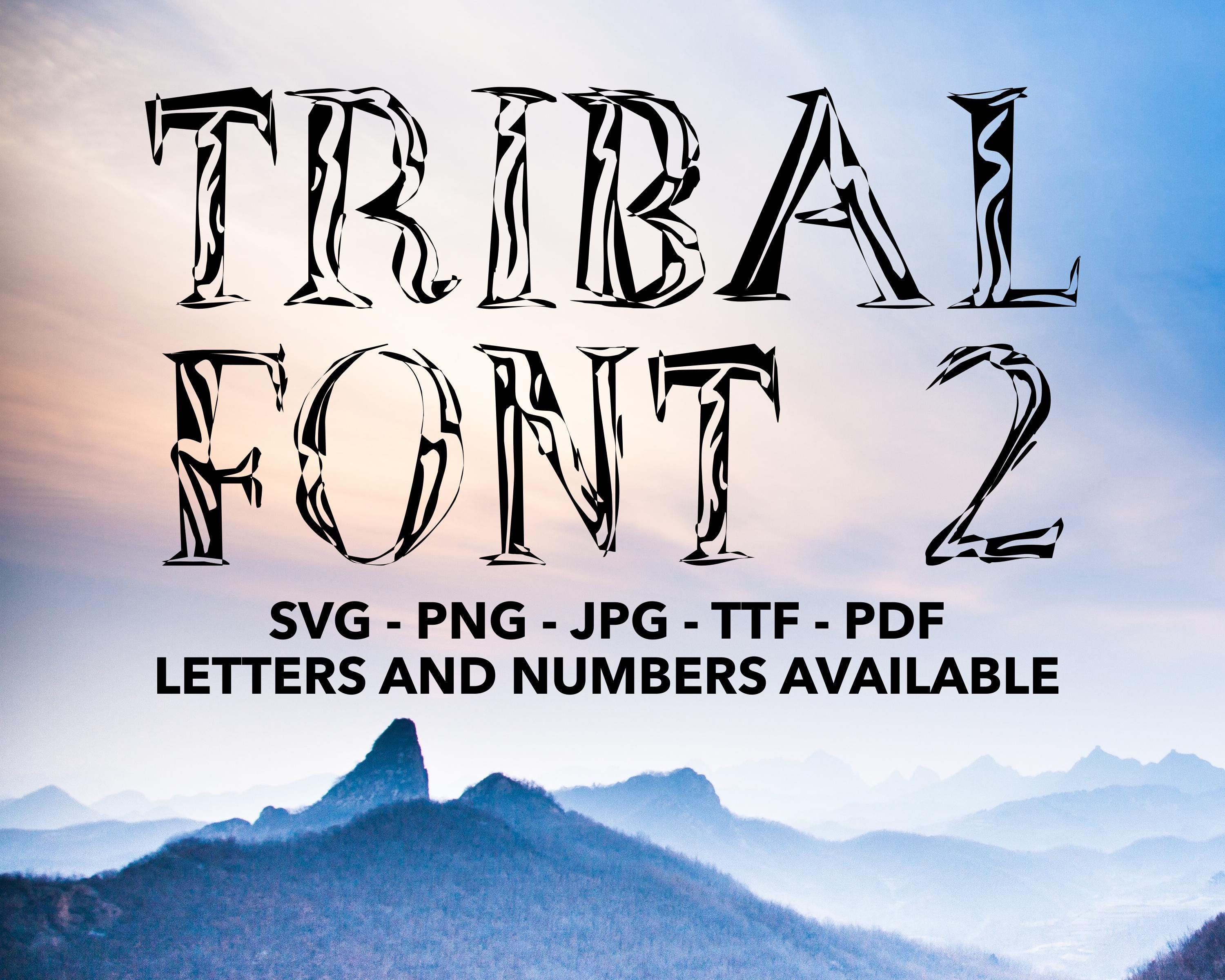 Tribal Font SVG, Tribal Font 2 Numbers, Tribal Font SVG, PNG, Jpg, Ttf ...
