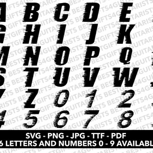 Distressed Faded Motion Blur Font SVG, Motion Blur Font for Cricut ...