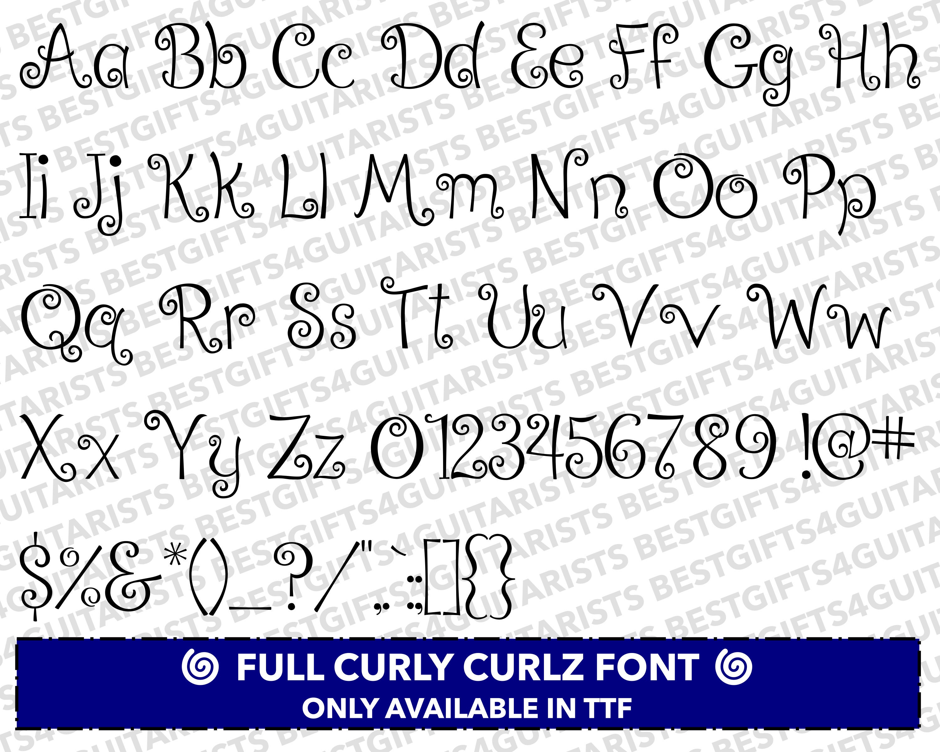 Curly Curlz Font SVG, Curly Font TTF, Curly Curlz Letters Svg, Png, Jpg ...