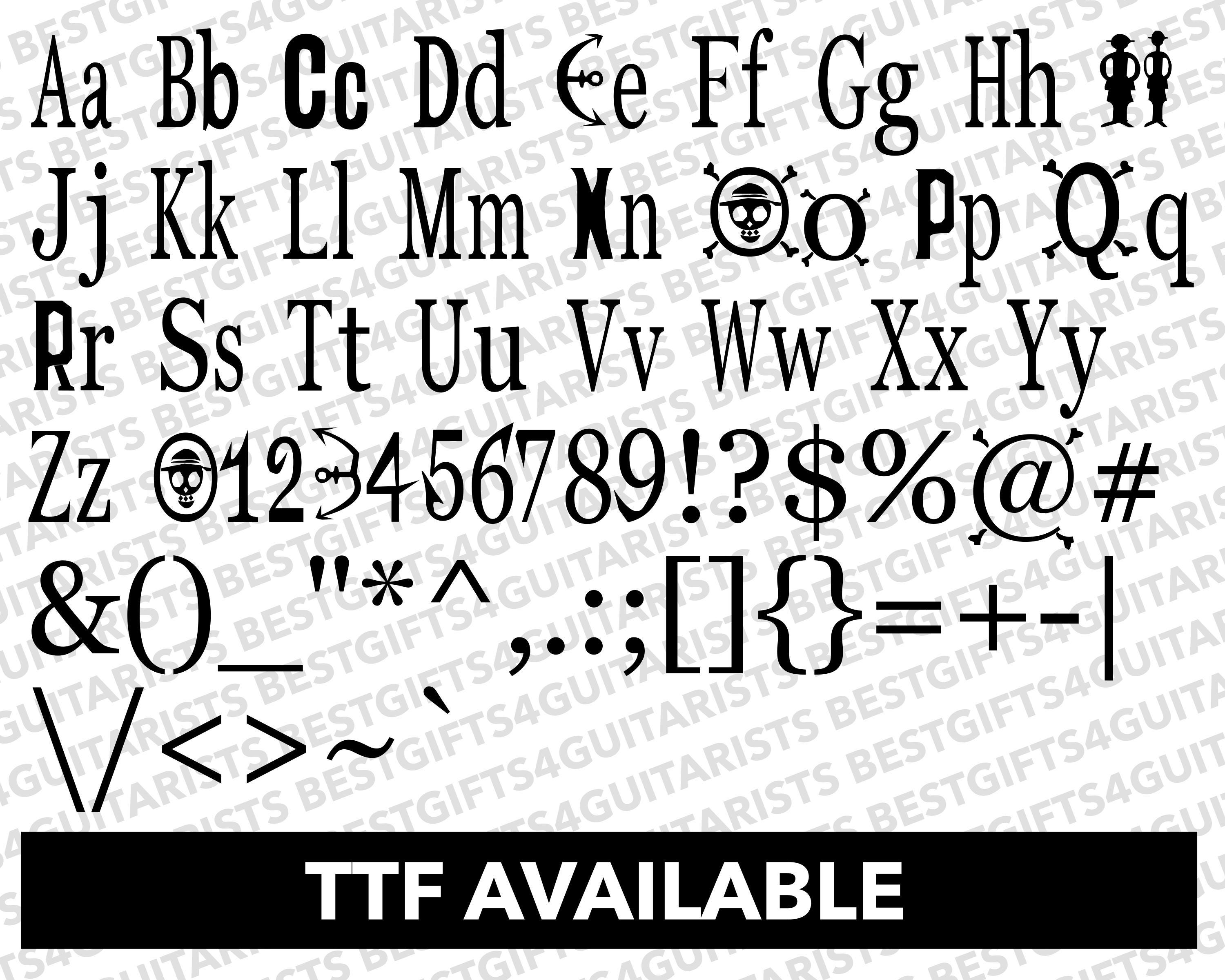 One Piece Pirate Font SVG, Pirate Font for Canva, Pirate Font SVG, PNG ...
