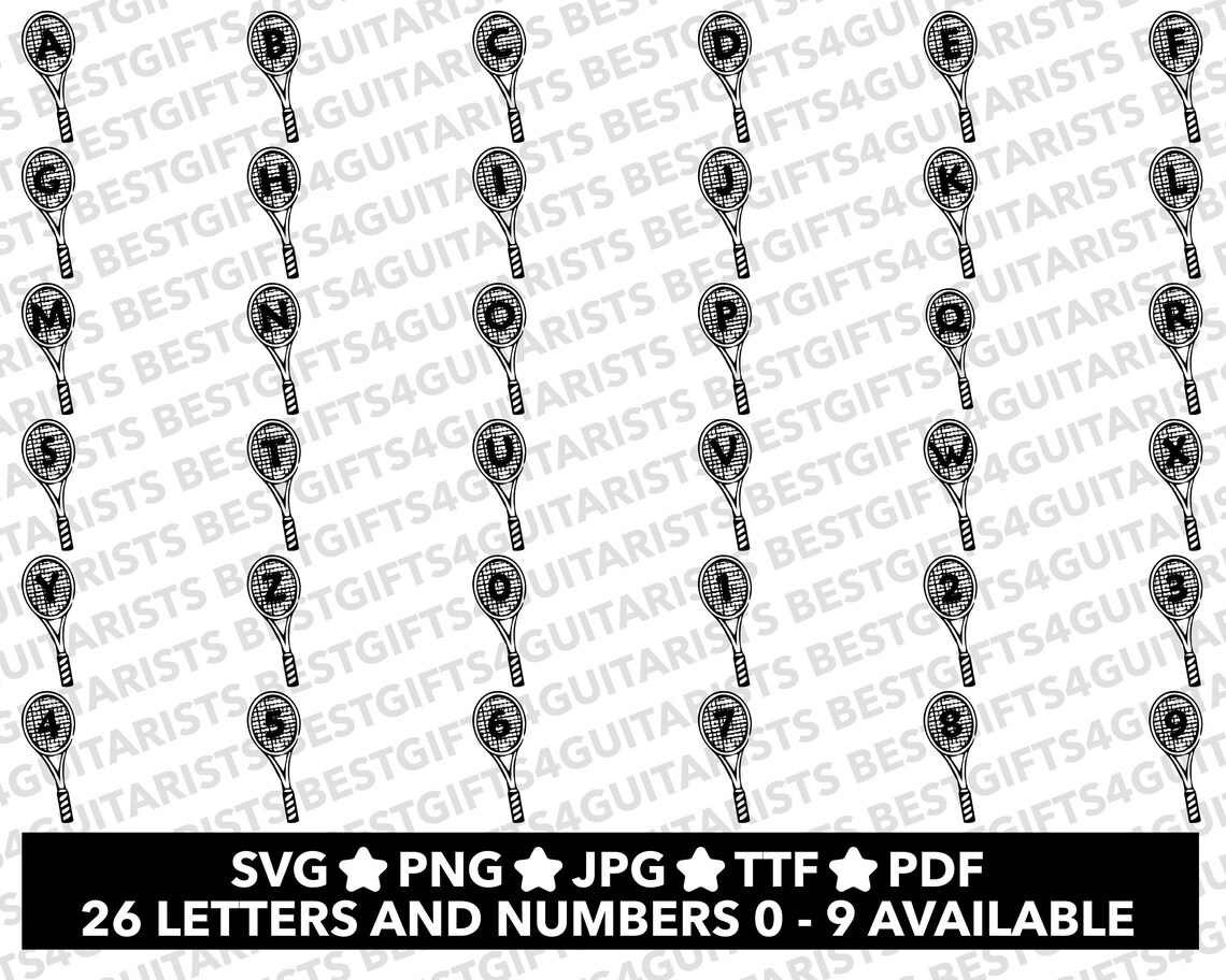 Tennis Font SVG, Tennis Font for Cricut, Sports Font SVG, PNG, Jpg, Ttf ...