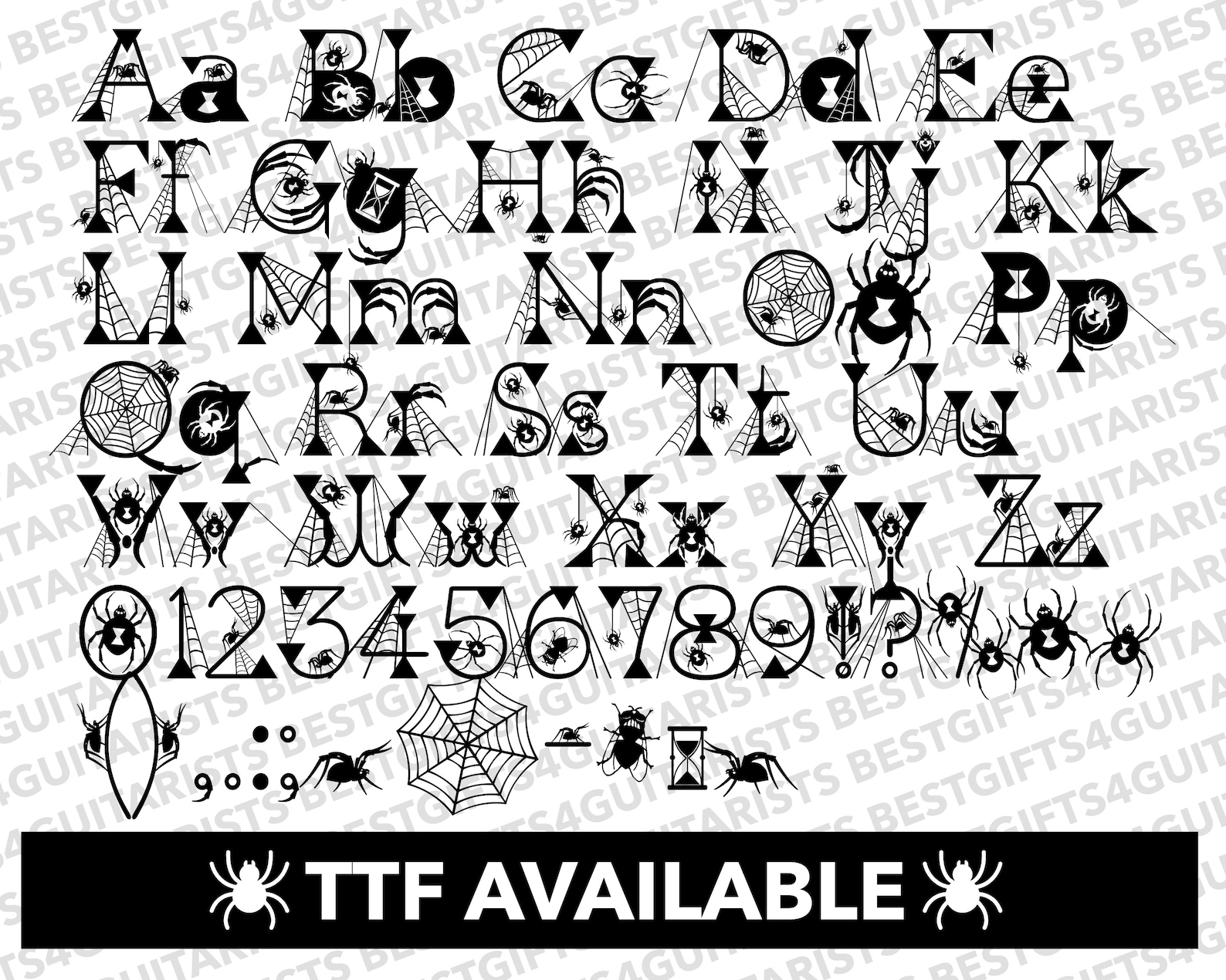 Spider Font SVG, Spider Font for Cricut, Spider Font SVG, PNG, Jpg, Ttf ...
