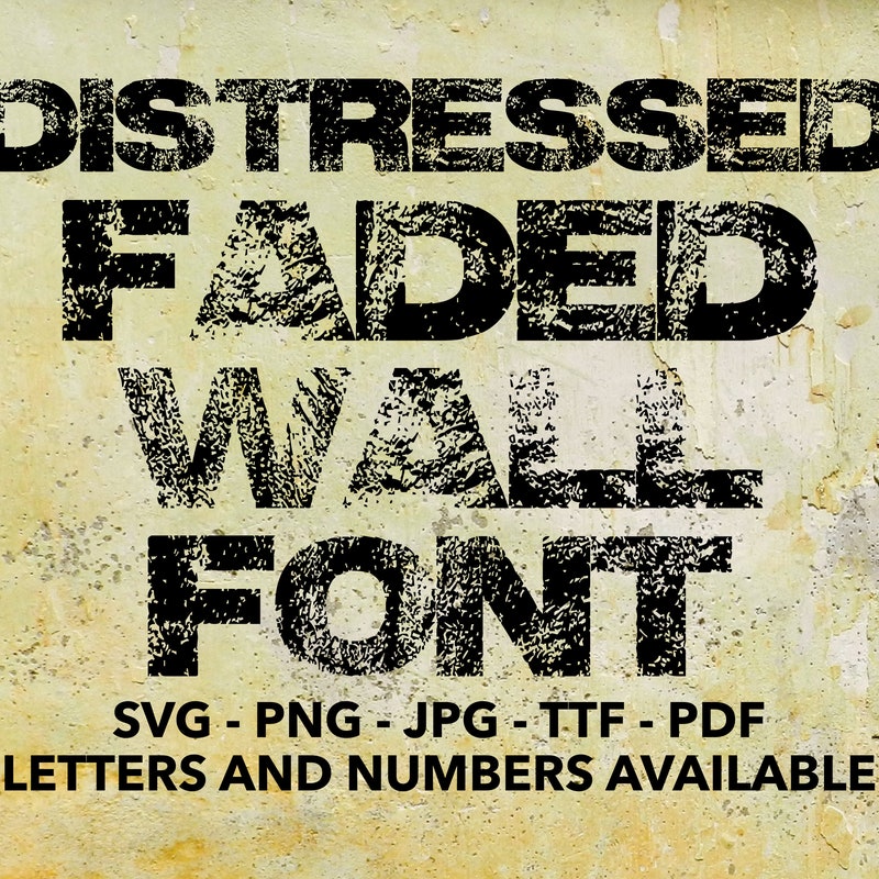 Faded Distressed Font - Etsy