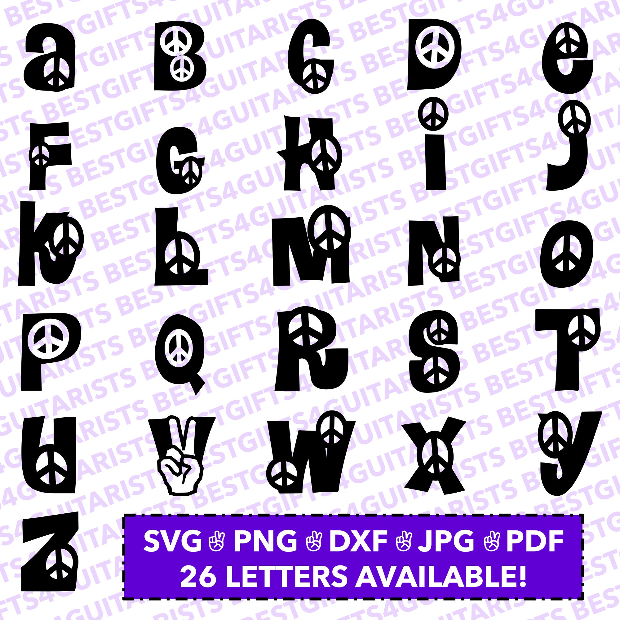 Peace Font SVG, Peace Alphapack Cricut File, Peace Letters, Peace ...