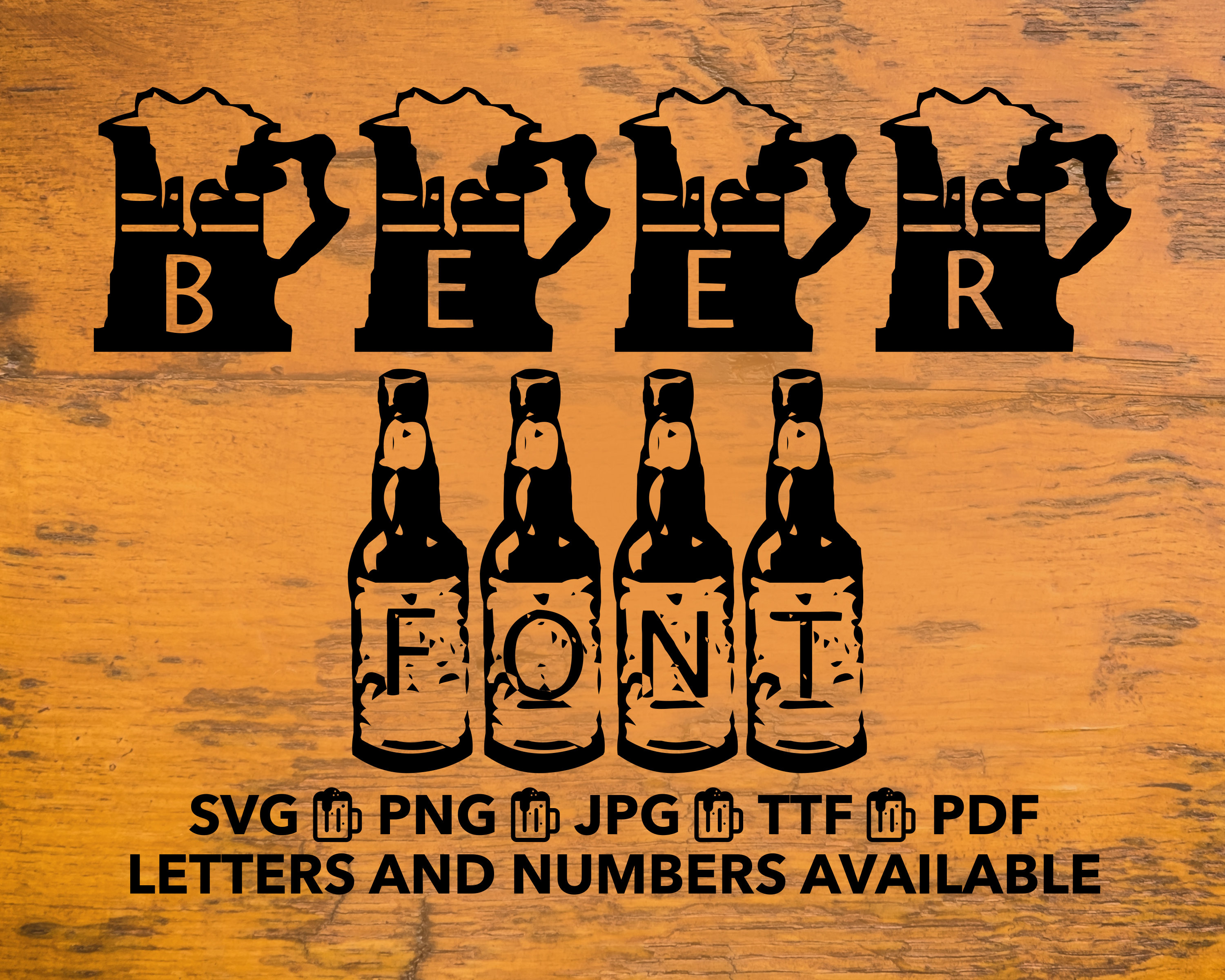 Beer Font SVG, Beer Font for Cricut, Alcohol Font SVG, PNG, Jpg, Ttf ...